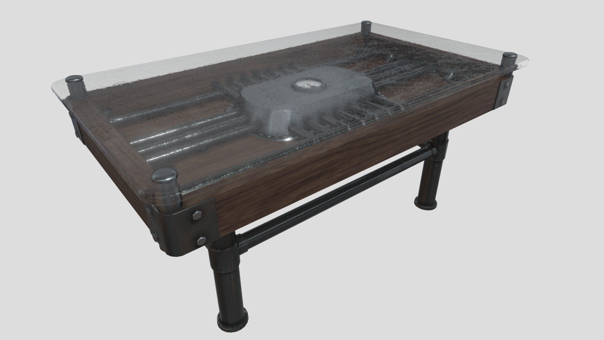 Steampunk table - 3D model by Serryas [d9fdce5] - Sketchfab