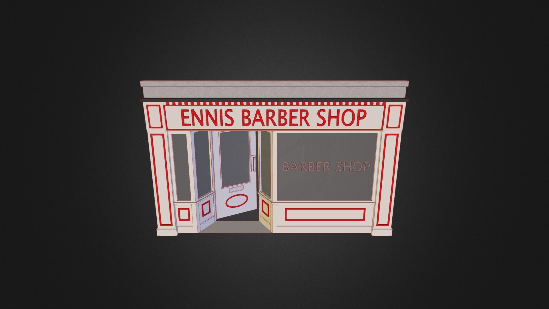 Barber_Shop_Front_Colour_Textures_OBJ - 3D model by MikeLucey [dWw8dPu ...