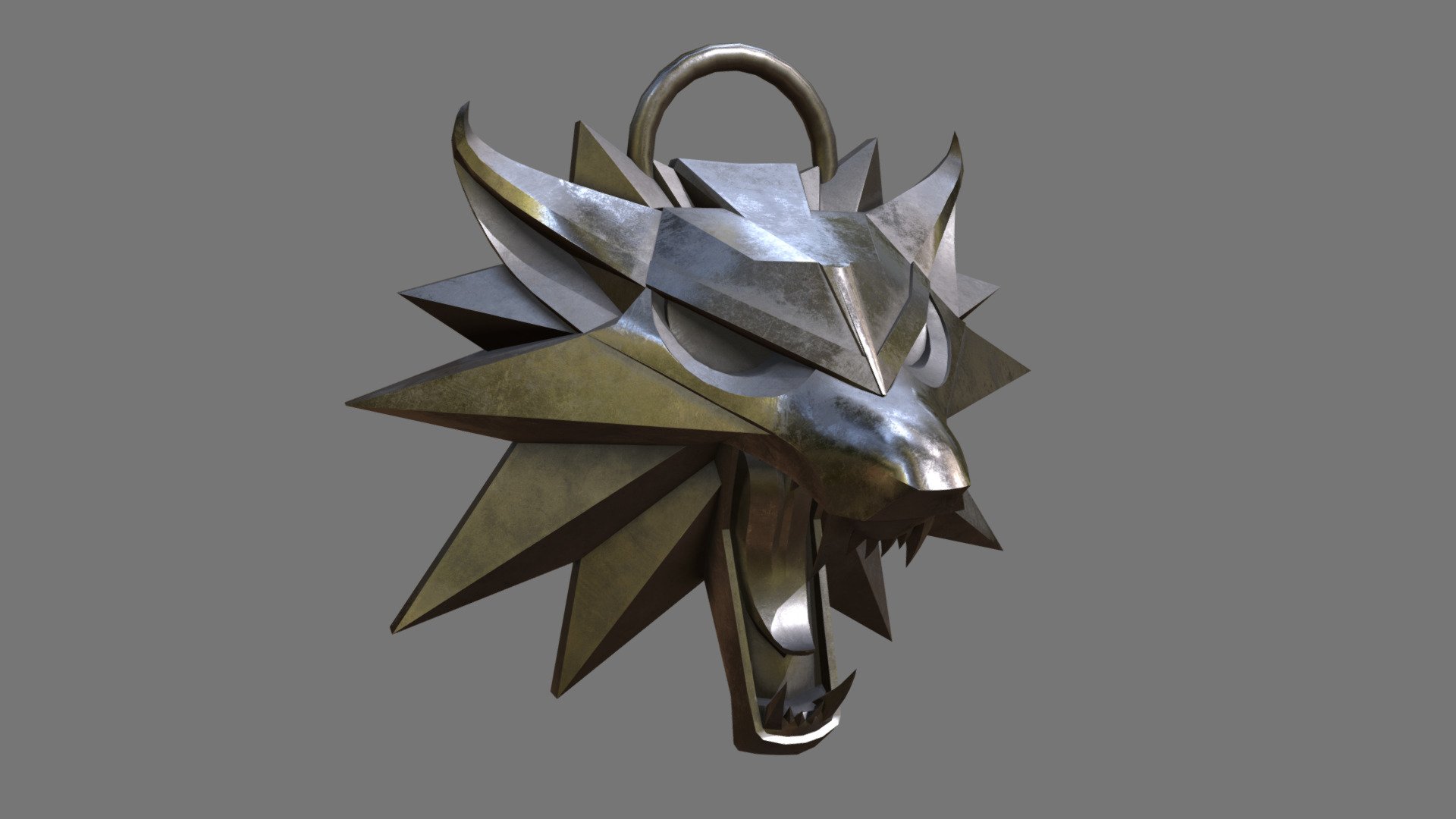 Witcher Medallion Wolf School - 3D model by Julius V. Friedrich (@julius_friedrich) [da00fa5 ...