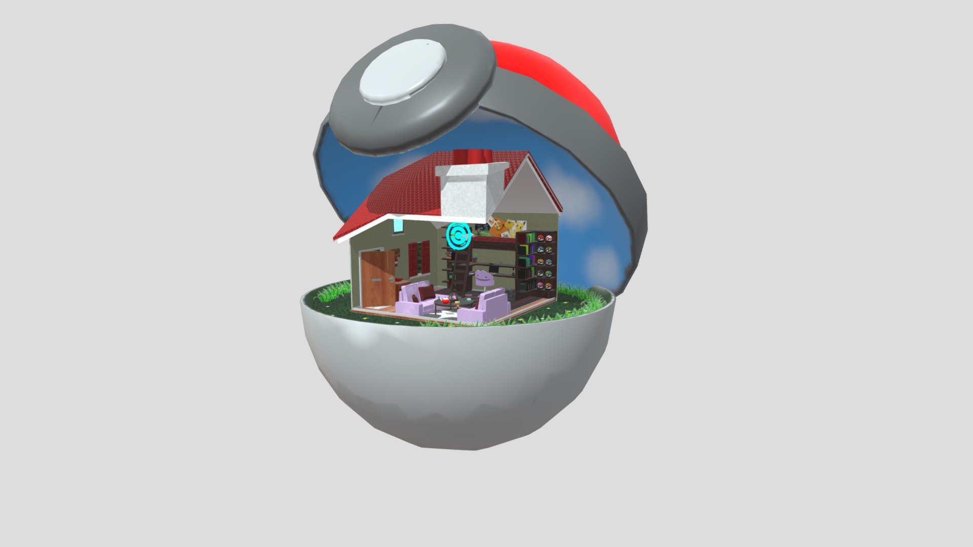 PokemonInspiredPokeballRoom - 3D model by madpippa10 [da01823] - Sketchfab