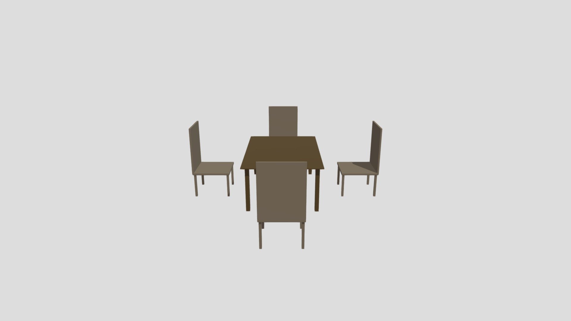 table and some chairs - 3D model by Pedrocdsz [da03542] - Sketchfab
