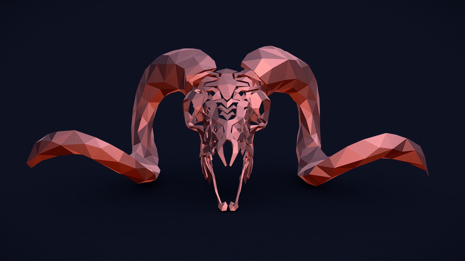 Stylized Ram Skull - Download Free 3D model by yanix [da05a8f] - Sketchfab