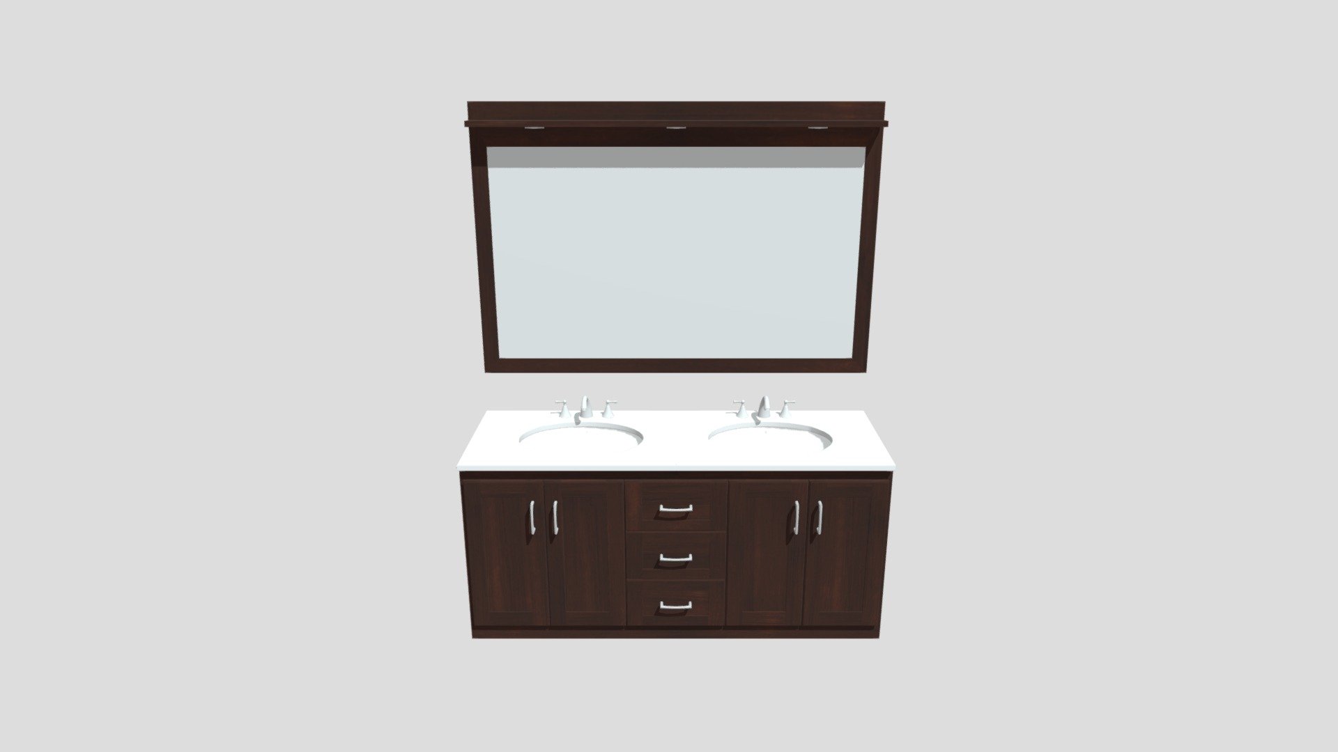 Double vanity - Download Free 3D model by 1-3D.com [da0a595] - Sketchfab