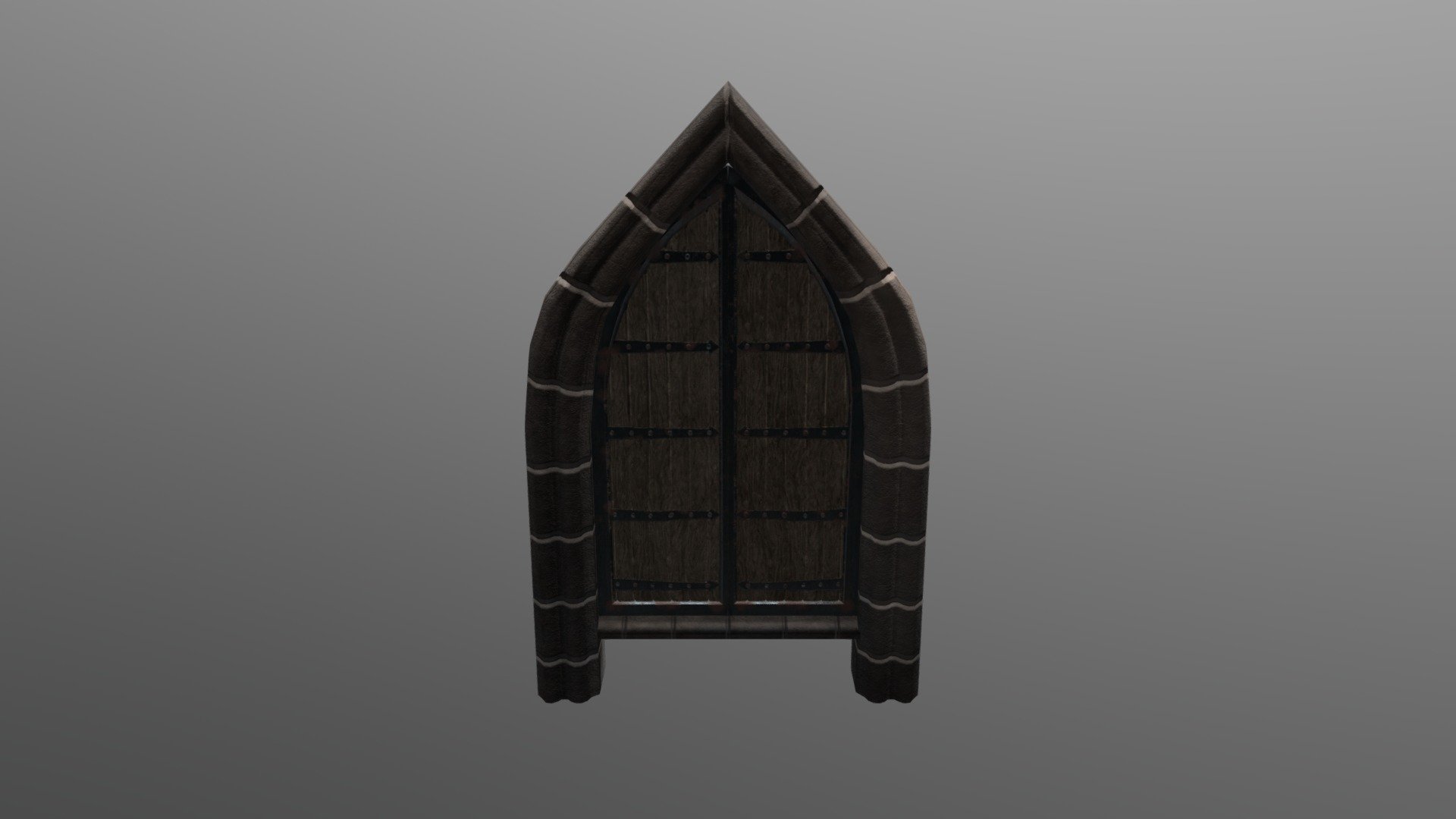 VR Asset - Wooden Door with Stone Frame - 3D model by Andrew Van Sickle ...