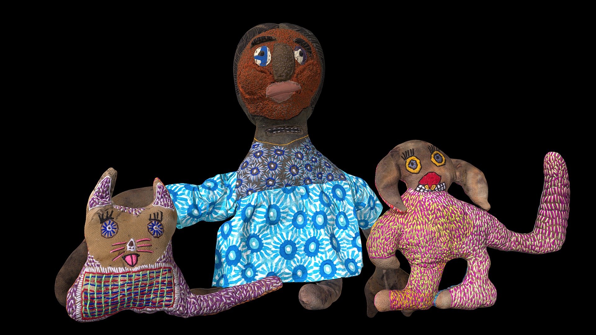 Me, my thyroid sickness, Candy the dog & the cat - 3D model by Rise ...