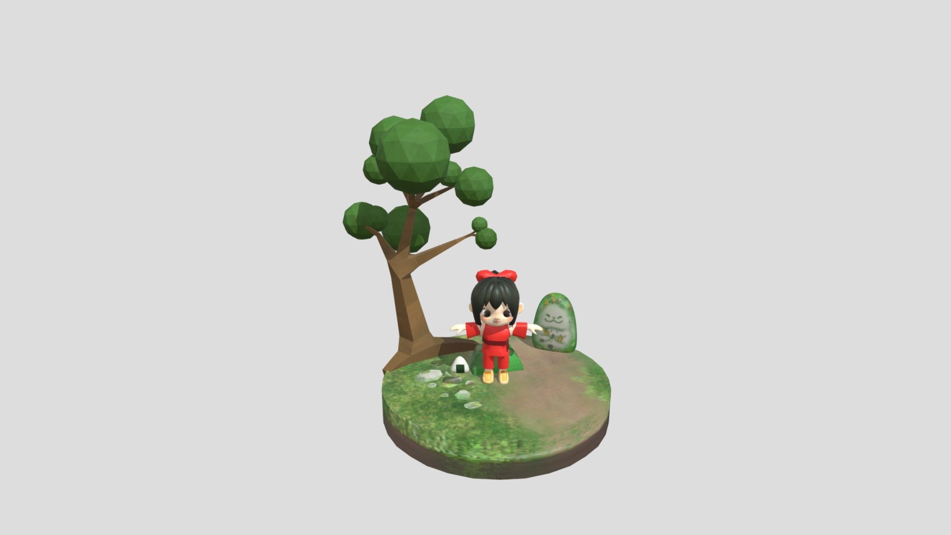 Chihiro with onigiri - 3D model by subandsweethouse [da10e99] - Sketchfab