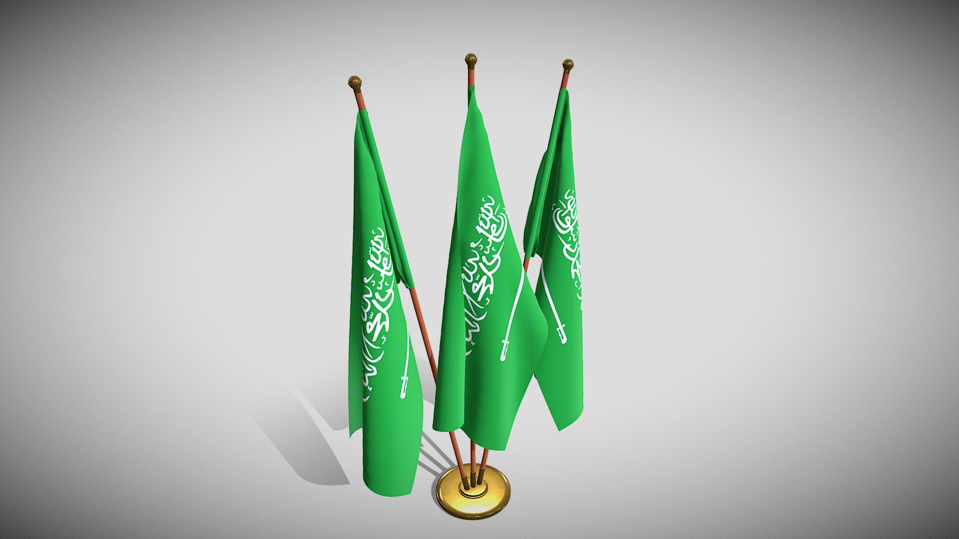Saudi Arabia Flag Pack - Buy Royalty Free 3D model by dragosburian ...