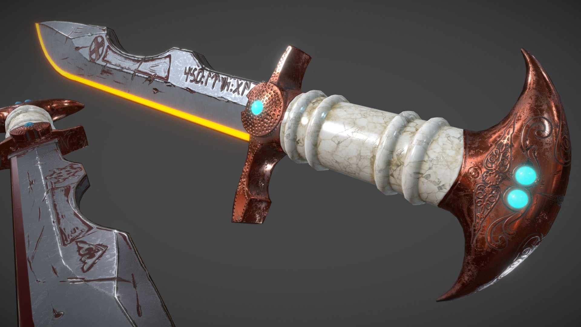 Hunnic Knife Concept - 3D model by haluk_sarnel [da15cfb] - Sketchfab