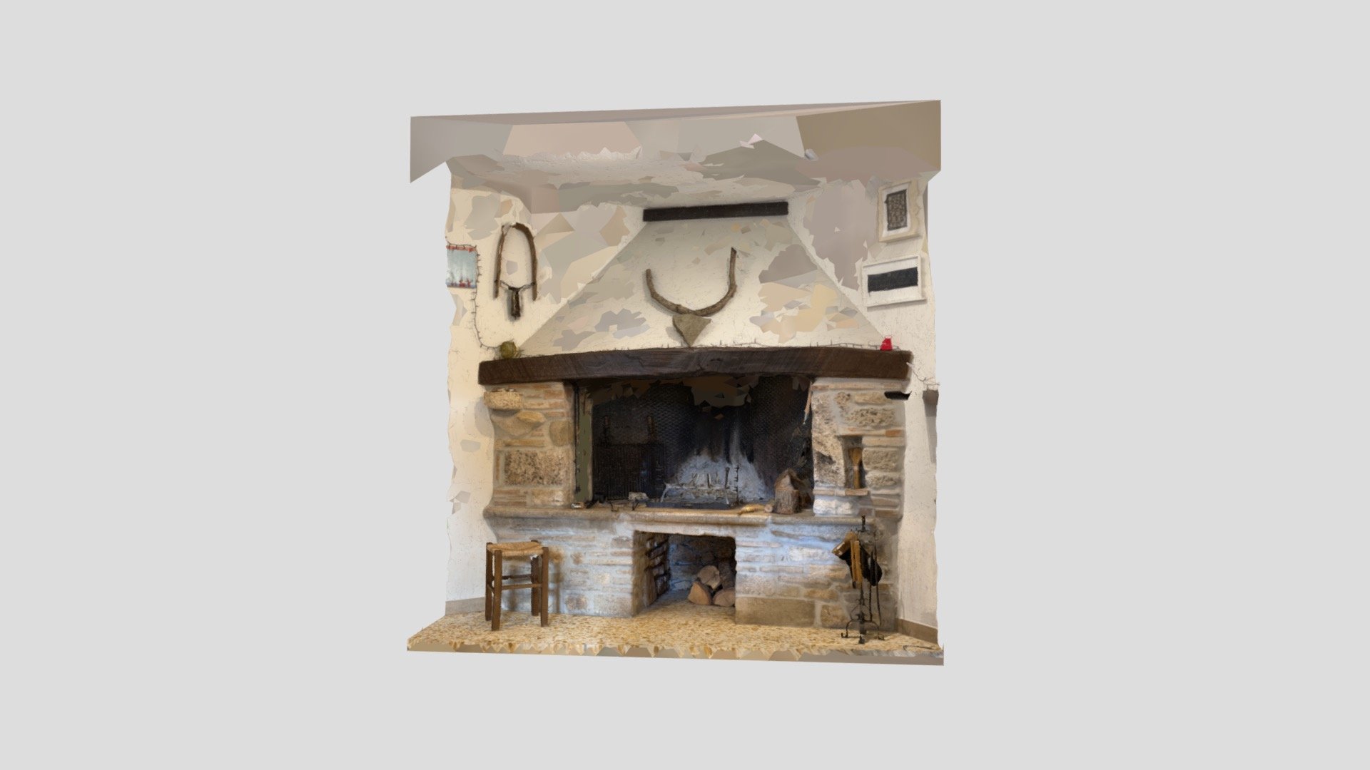 Italian Corner Kitchen Fireplace - Buy Royalty Free 3D model by Tjund ...