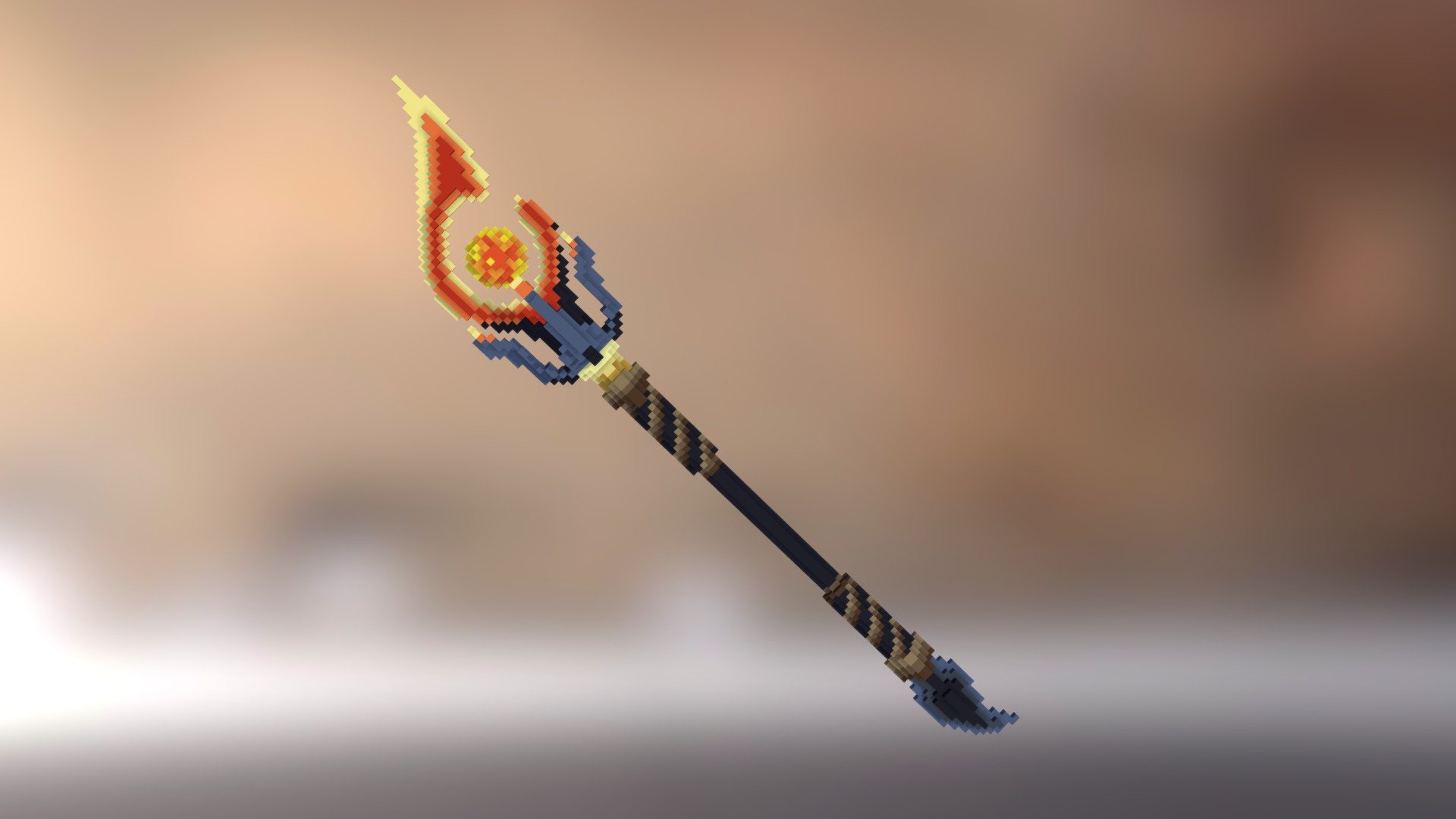 Staff of Fire - 3D model by Robert B (@robert.burik) [da1ecfc] - Sketchfab