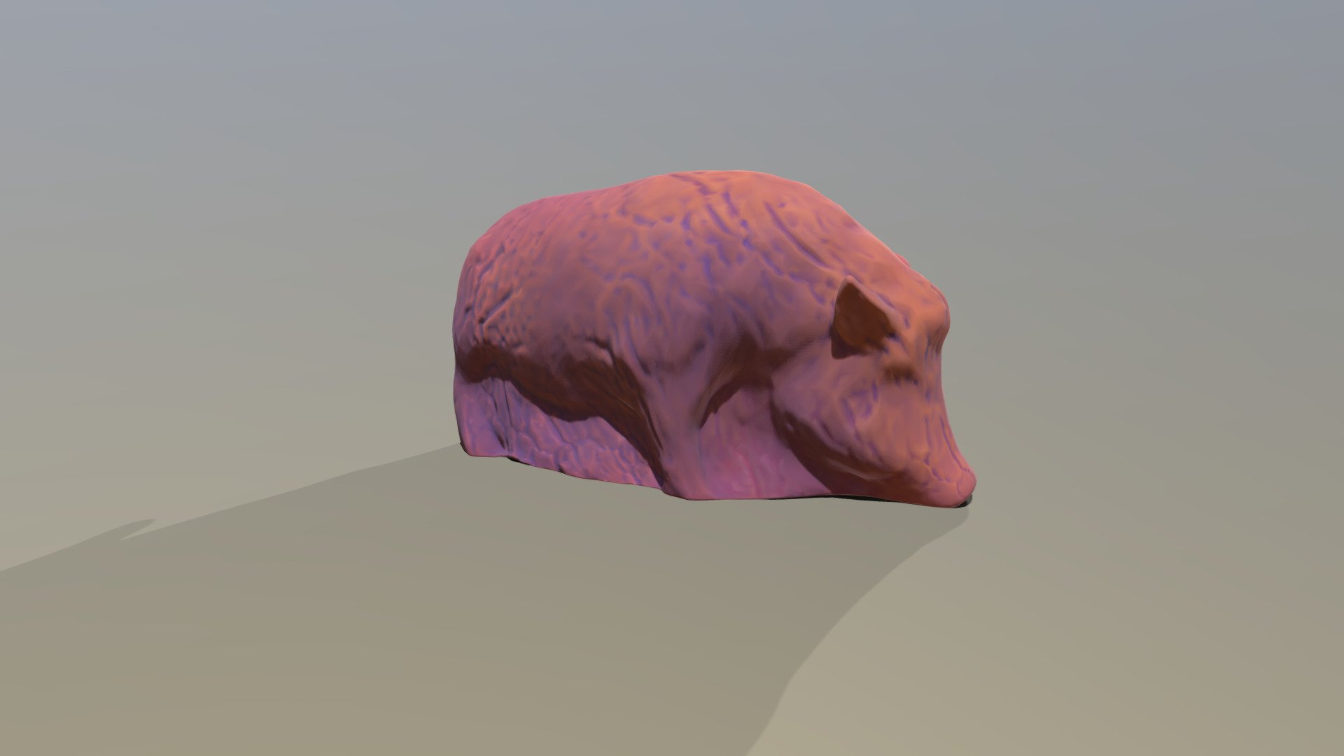 Animal Bench, Hog - 3D model by bourgoynestudio [da21c1d] - Sketchfab