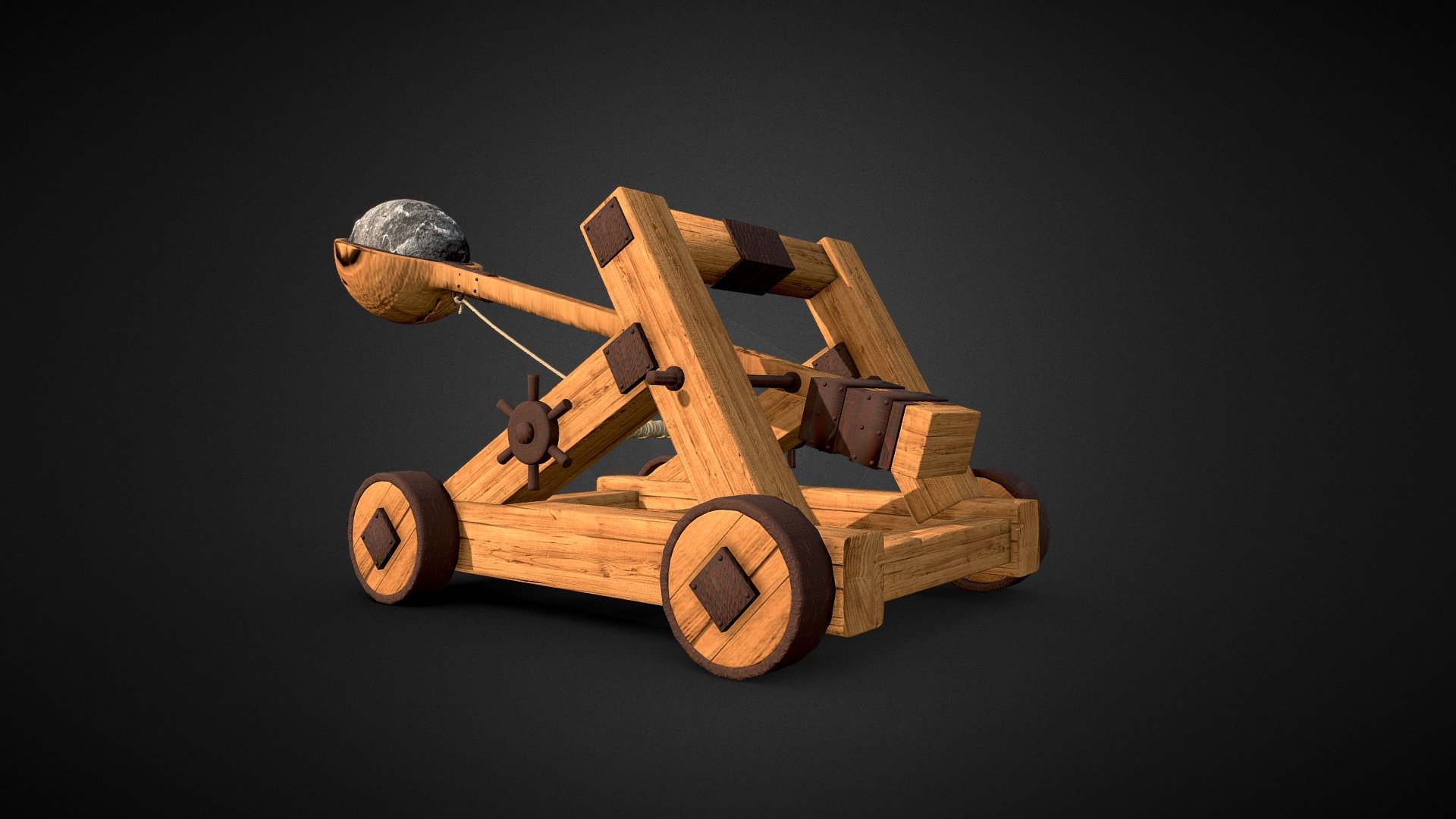 Medium Poly Medieval Catapult - Buy Royalty Free 3D model by Toon Goo ...