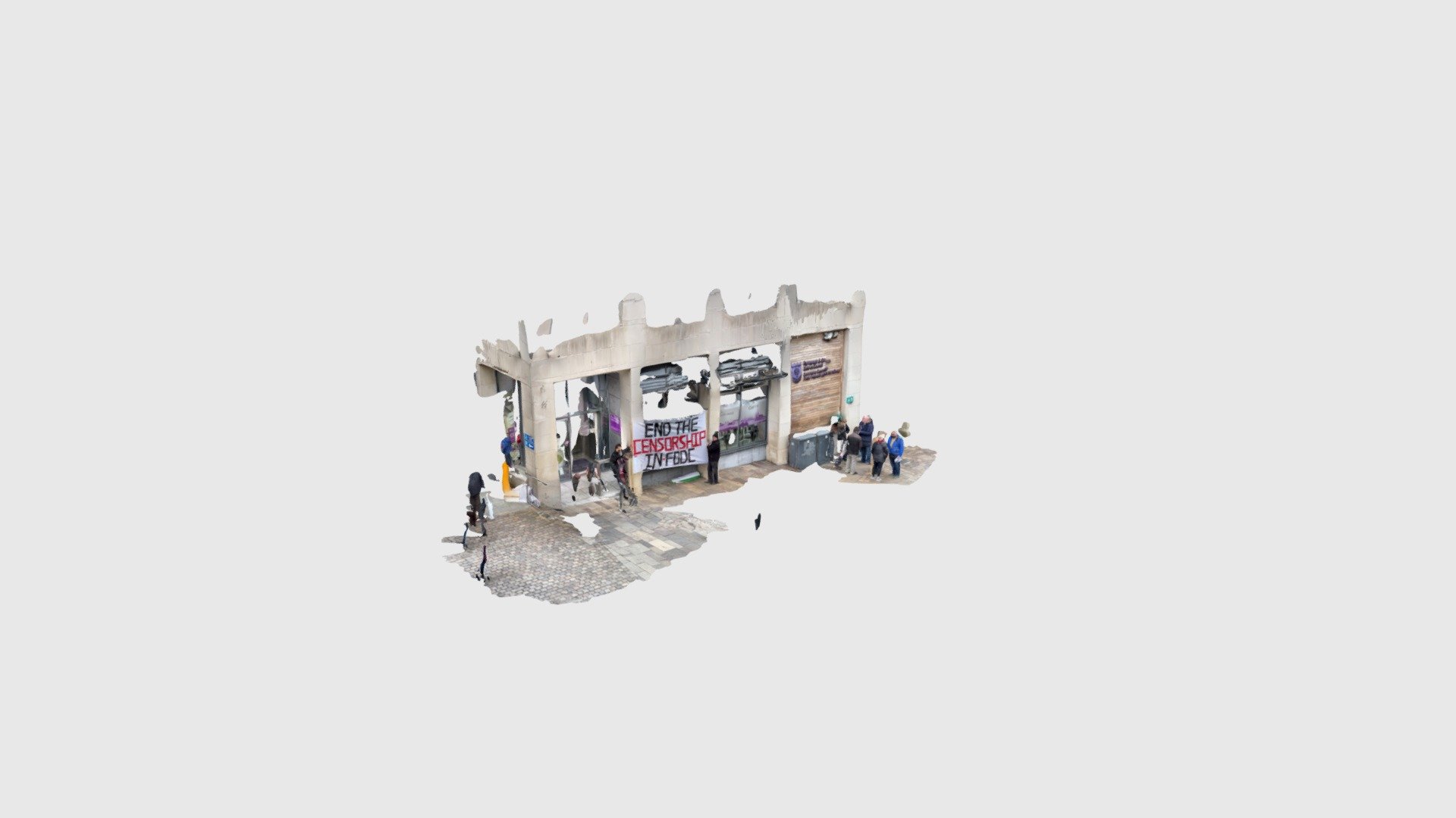 GPO protest - Download Free 3D model by catbroganpoet [da22e2c] - Sketchfab