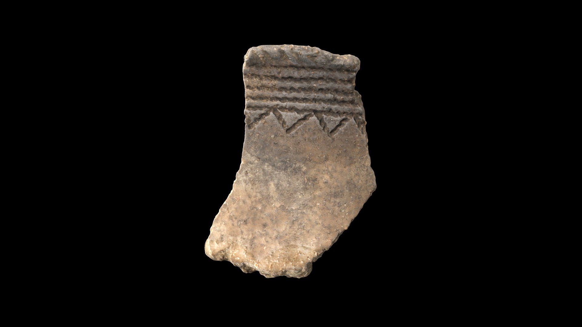 Cord impressed pottery - 3D model by danderson4 [da251d9] - Sketchfab