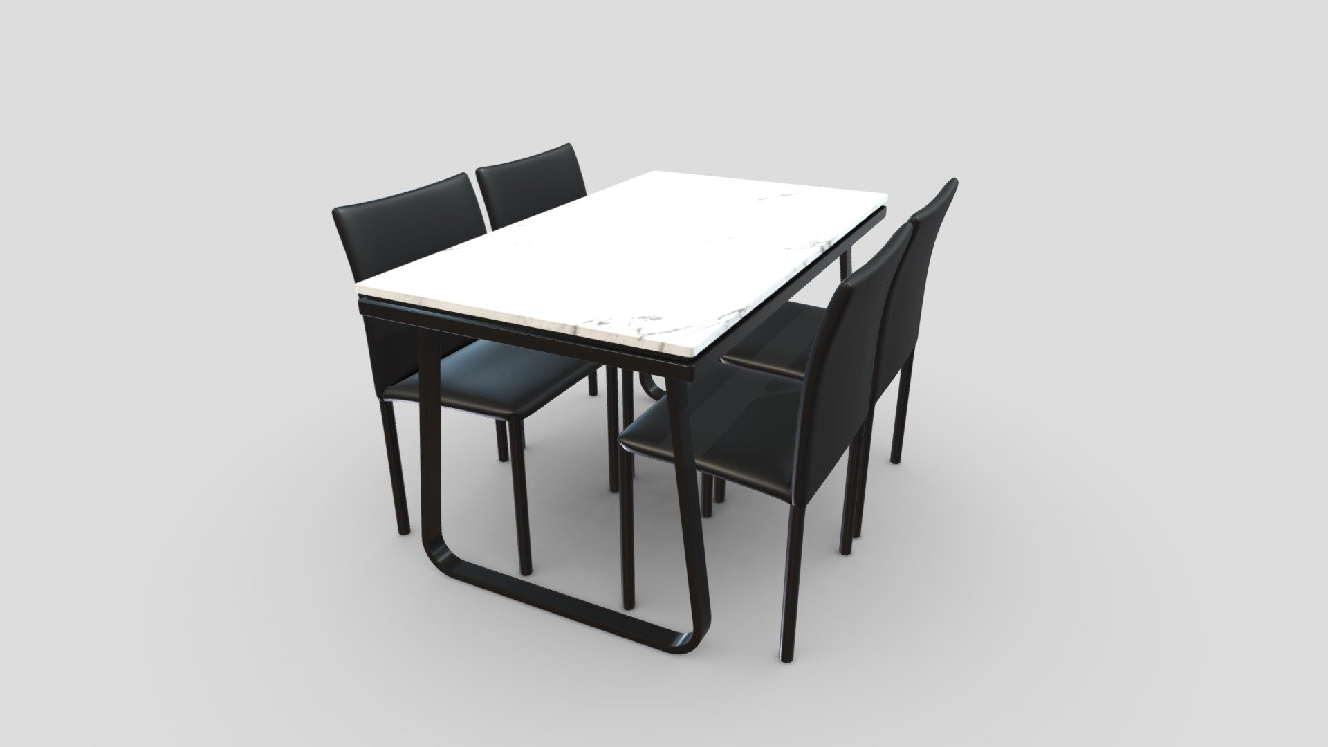 Verdi marble dining table set - Buy Royalty Free 3D model by interior model (@interiormodel ...
