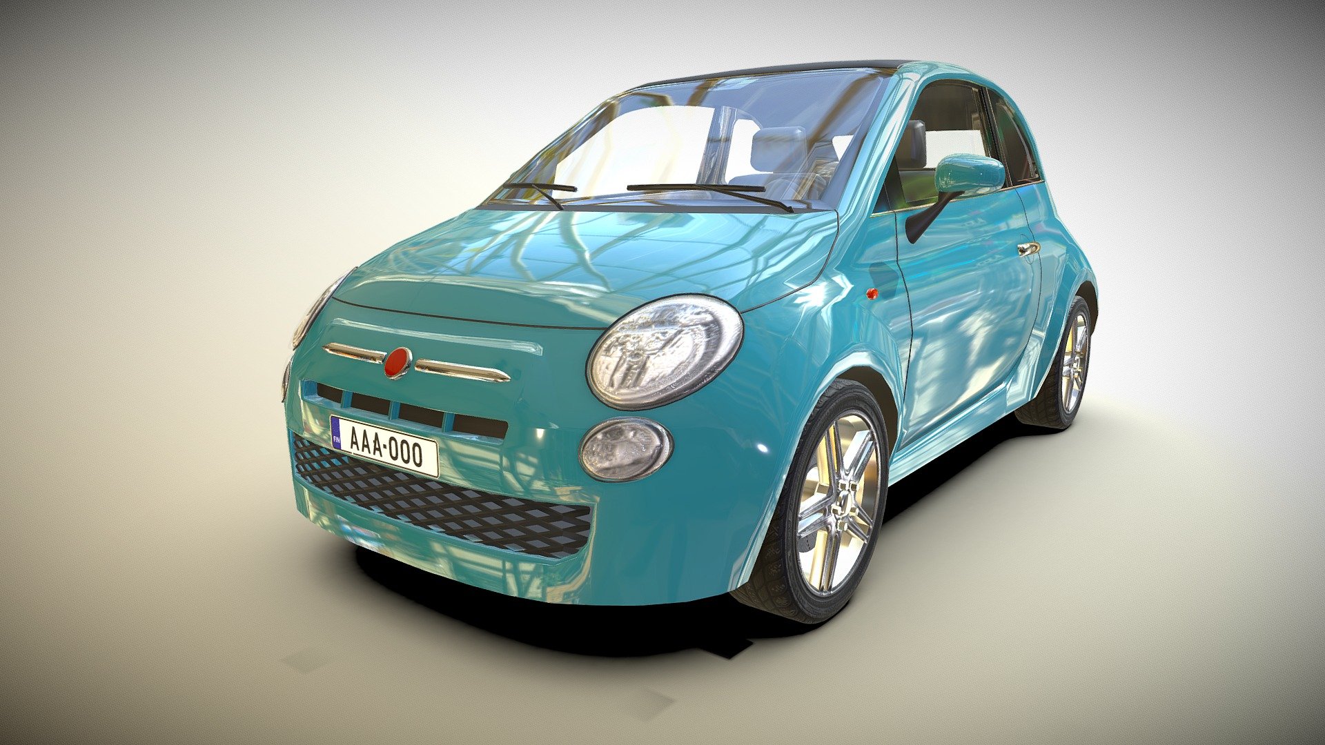 Fiat 500 - 3D model by Samidi (@cachetf) [da2ca6a] - Sketchfab