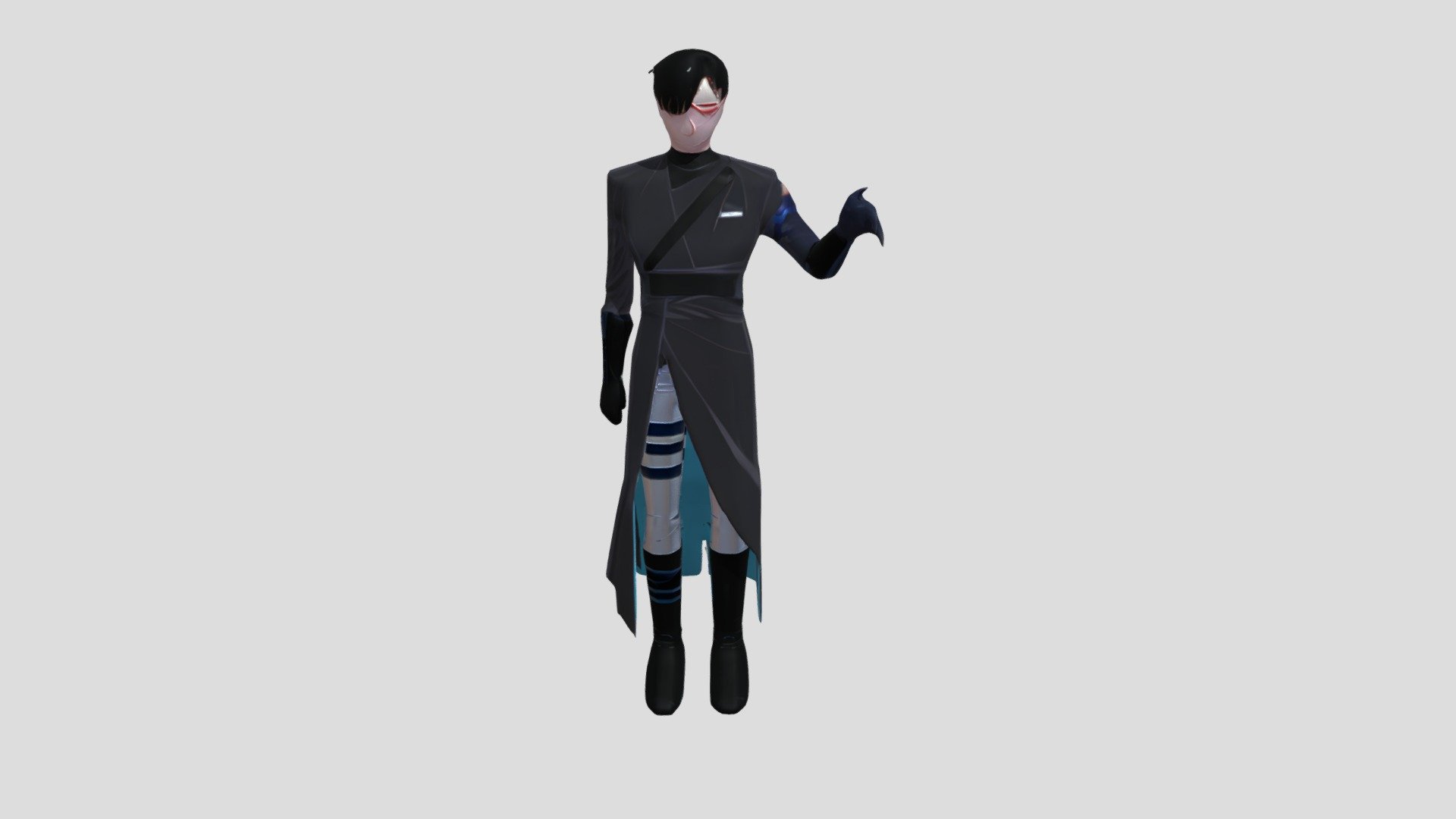 futuristic character in dark outfit - 3D model by radiohalana [da2e70b ...