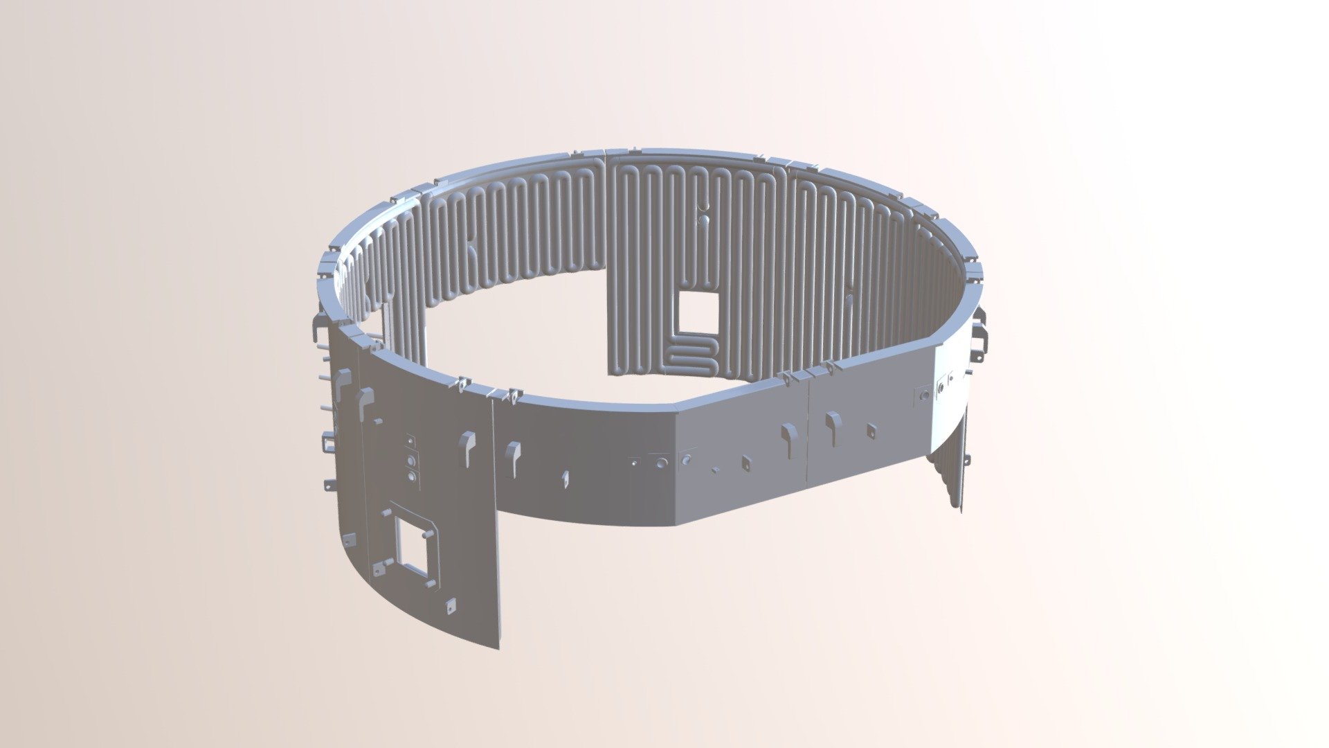 EAF Water Cooled Panels Водоохлаждаемые панели - 3D model by Projects ...