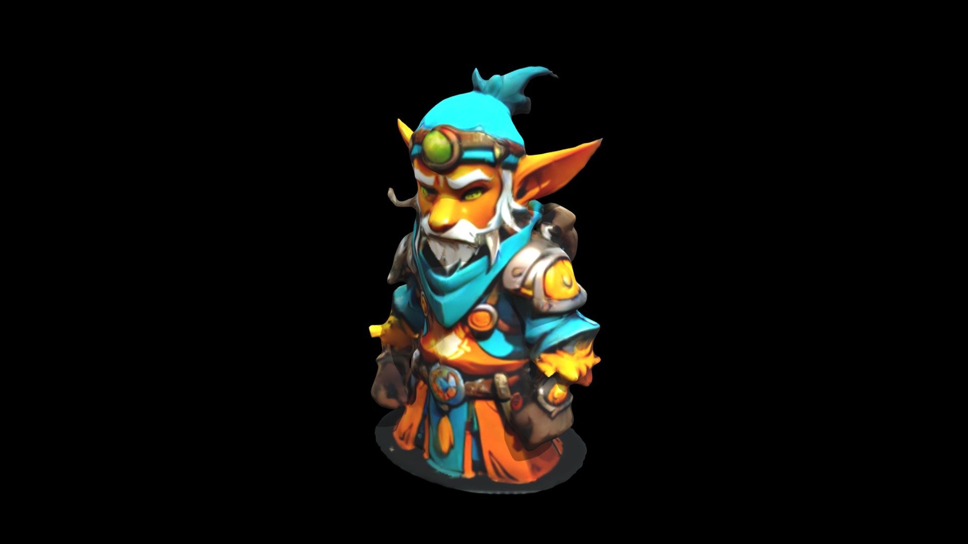 An elderly character with a goatee and wearing a - Download Free 3D ...