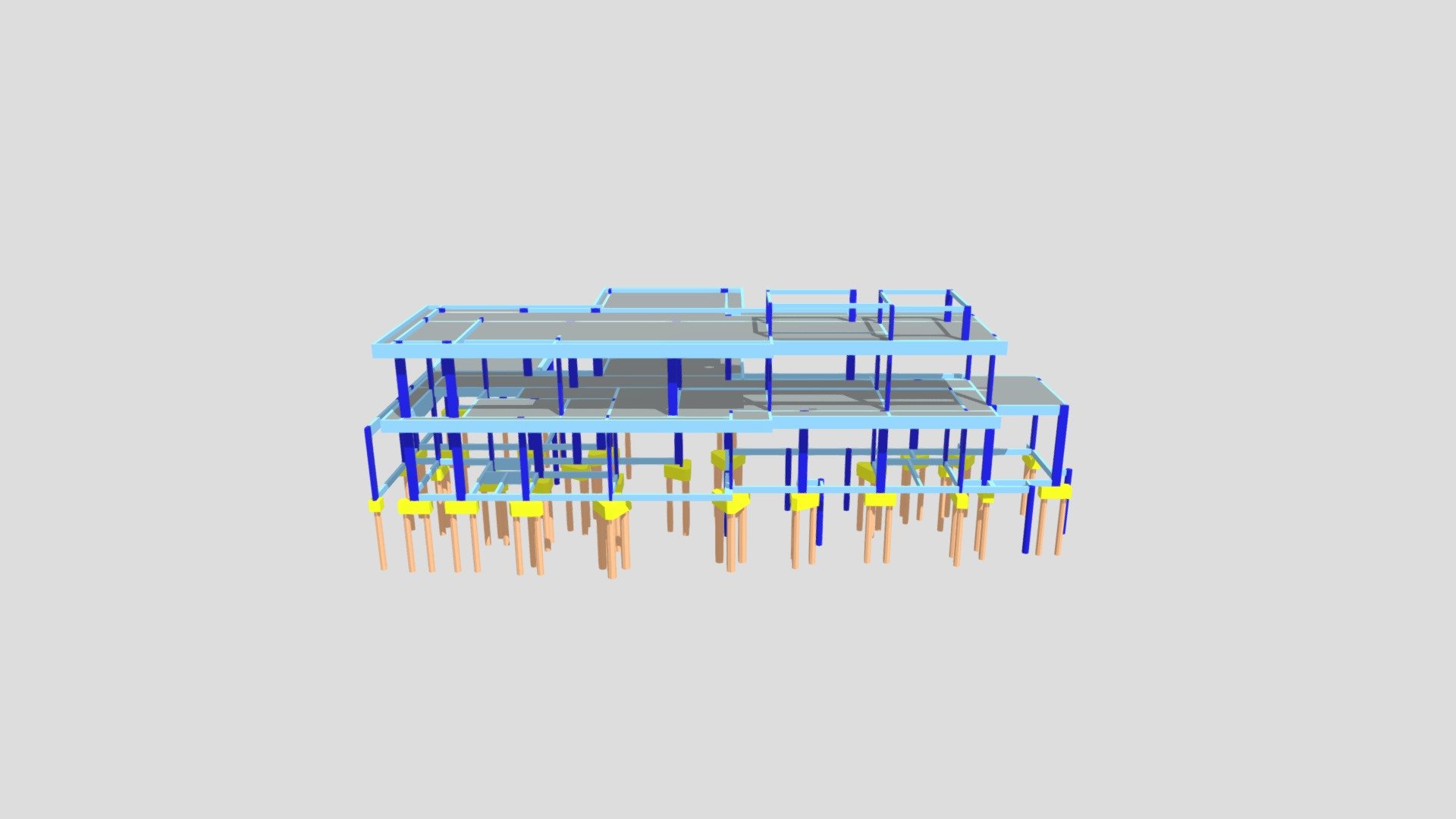 Modelo 3D Estrutural - Obra SCP Treviso Q4L7 - 3D model by ...