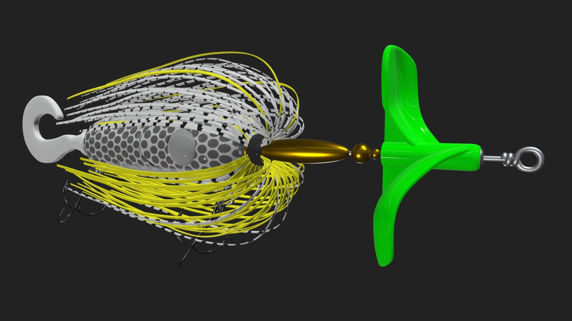 Hard Body Buzzbait - Musky (animated) - 3D model by All Inclusive ...