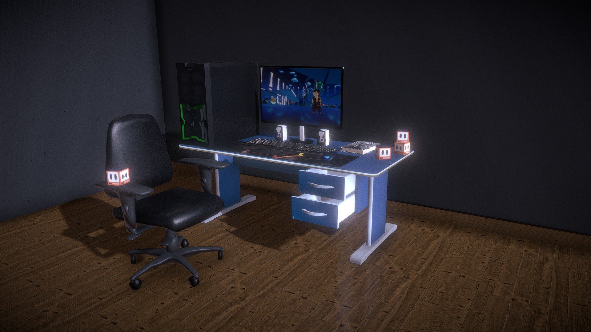 SETUP GAMER - Download Free 3D model by isaiassantosdev [da344e9 ...