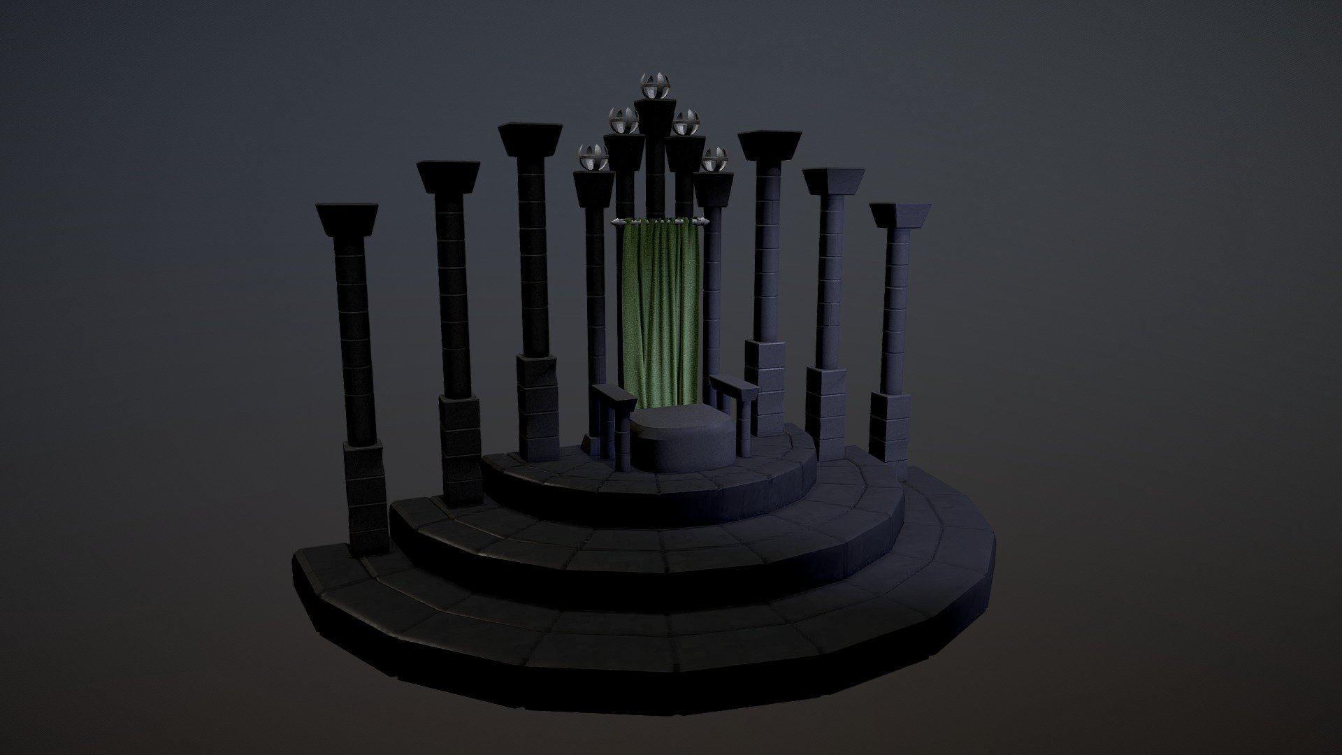 Stone throne low-poly - Download Free 3D model by Anastasiya_Vdovenko ...