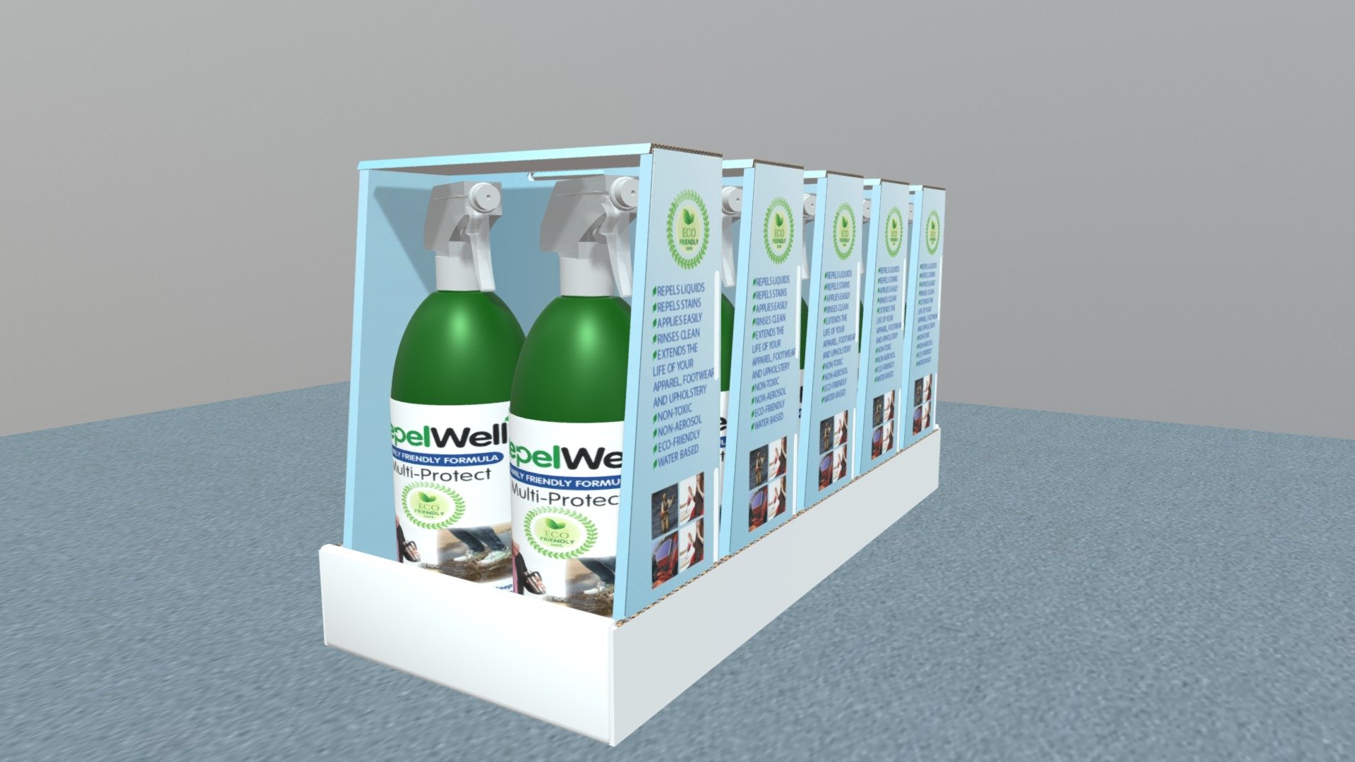 RepelWell - Five Packages Box - 3D model by Interactive 3D Data ...