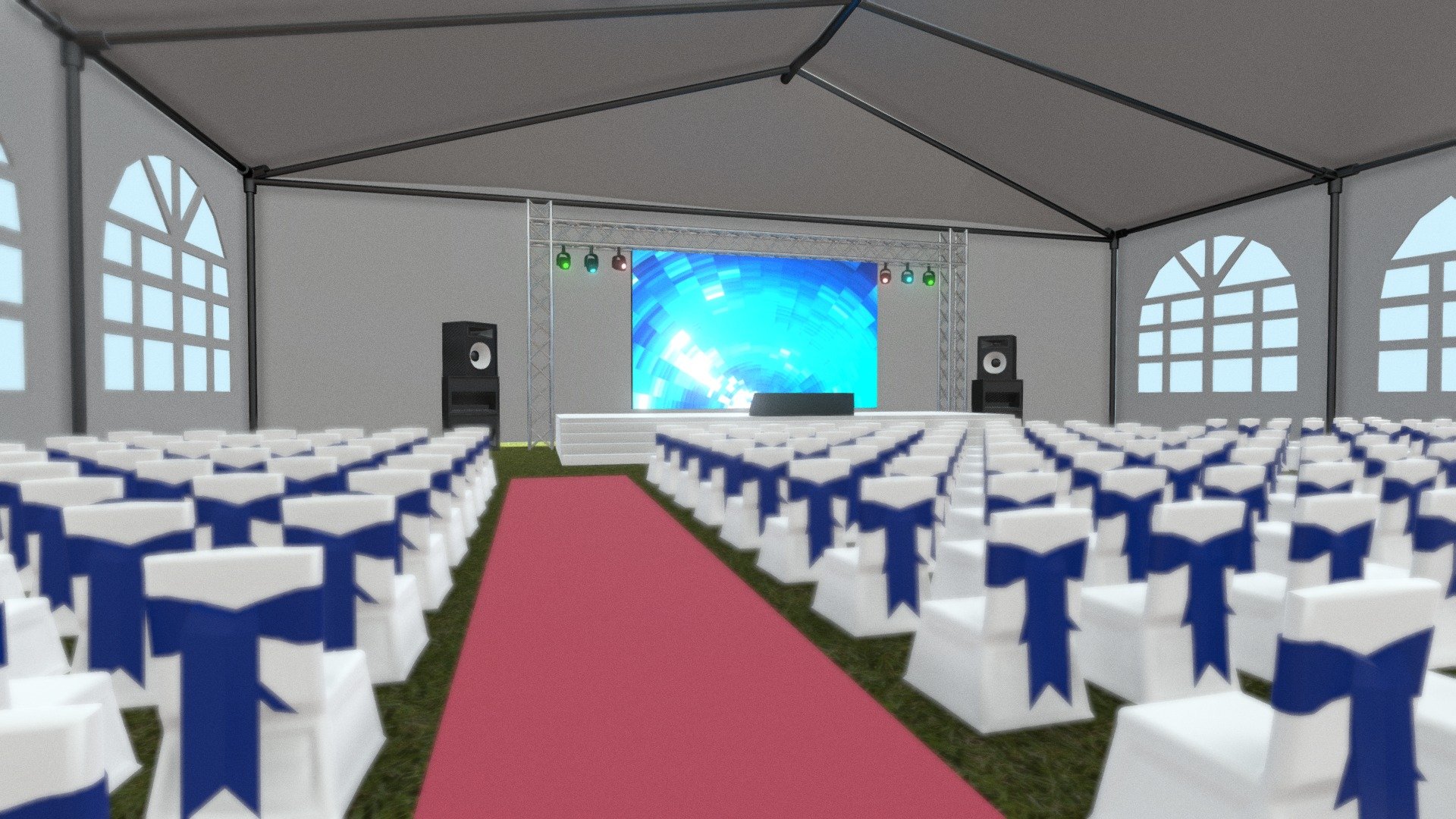 [FREE] Basic Open-tent Event: Scene Asset - Download Free 3D model by ...