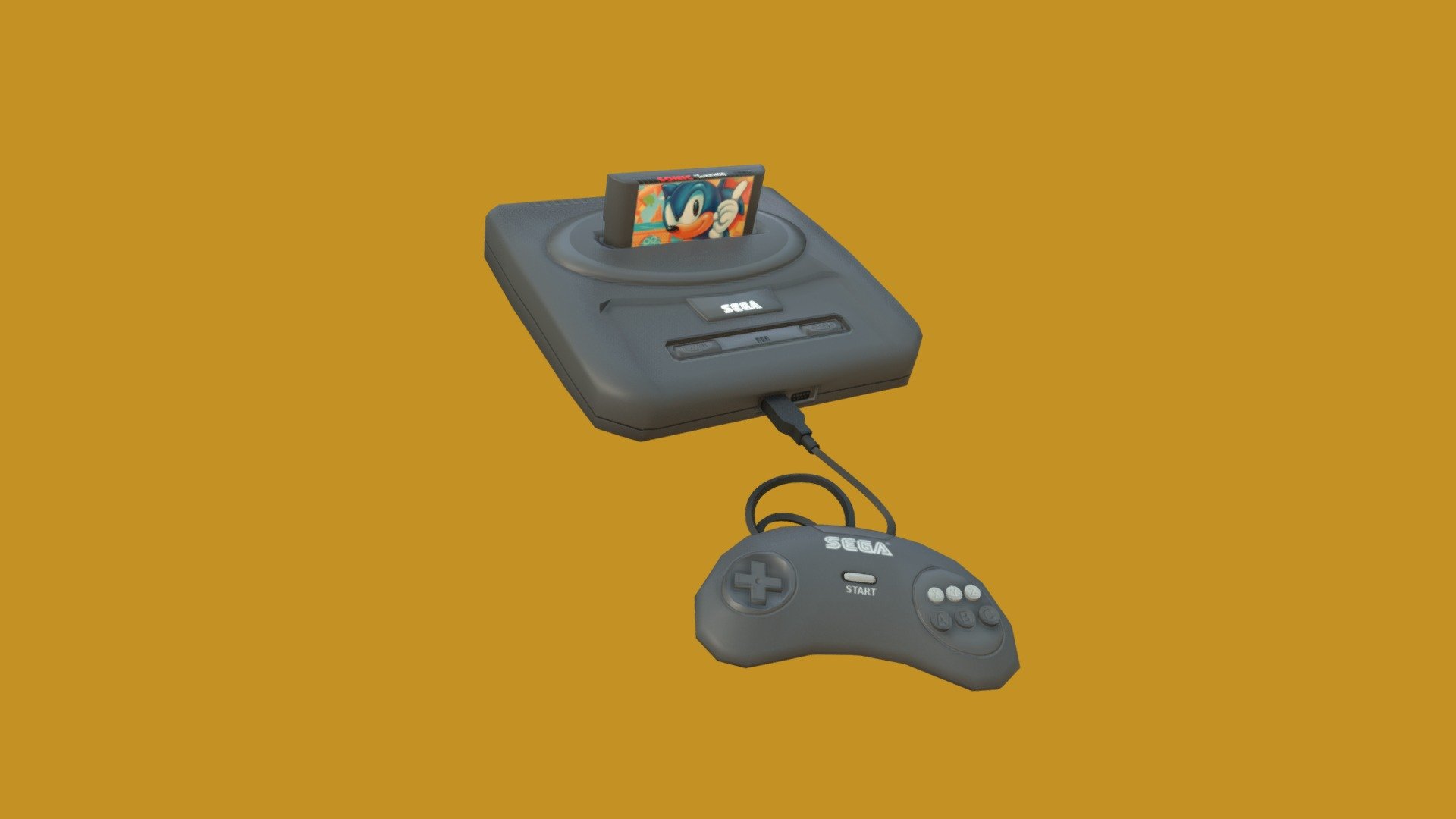 Sega Genesis - 3D model by Unconid [da43da3] - Sketchfab