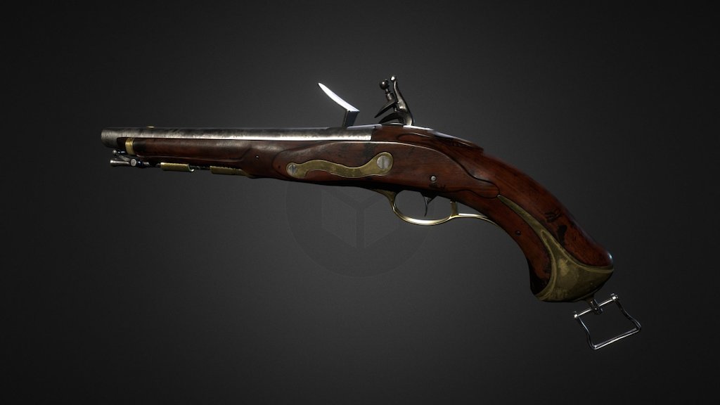 Pistol - 3D model by Sv_vat [da46497] - Sketchfab