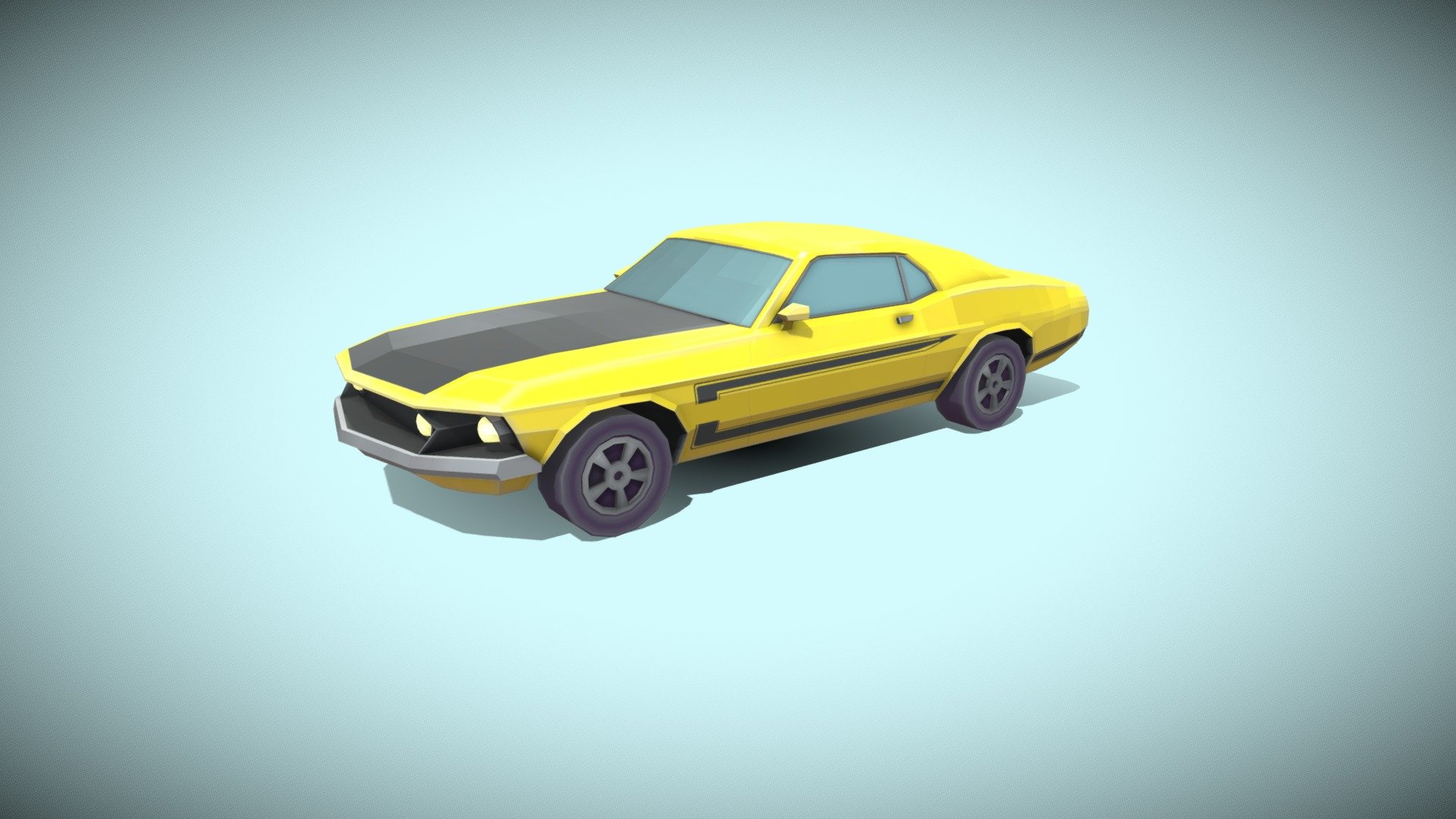 Low-poly Ford Mustang - 3D model by yegreed [da4a63d] - Sketchfab