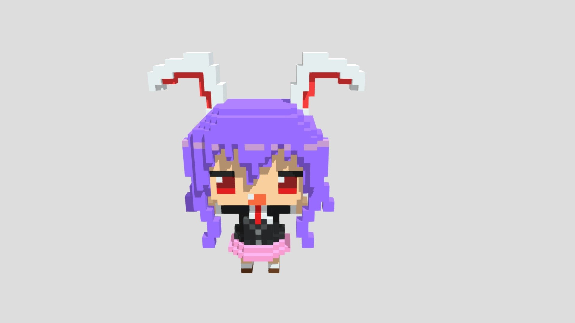 Reisen Inaba - Touhou Voxel Model - Download Free 3D model by ...