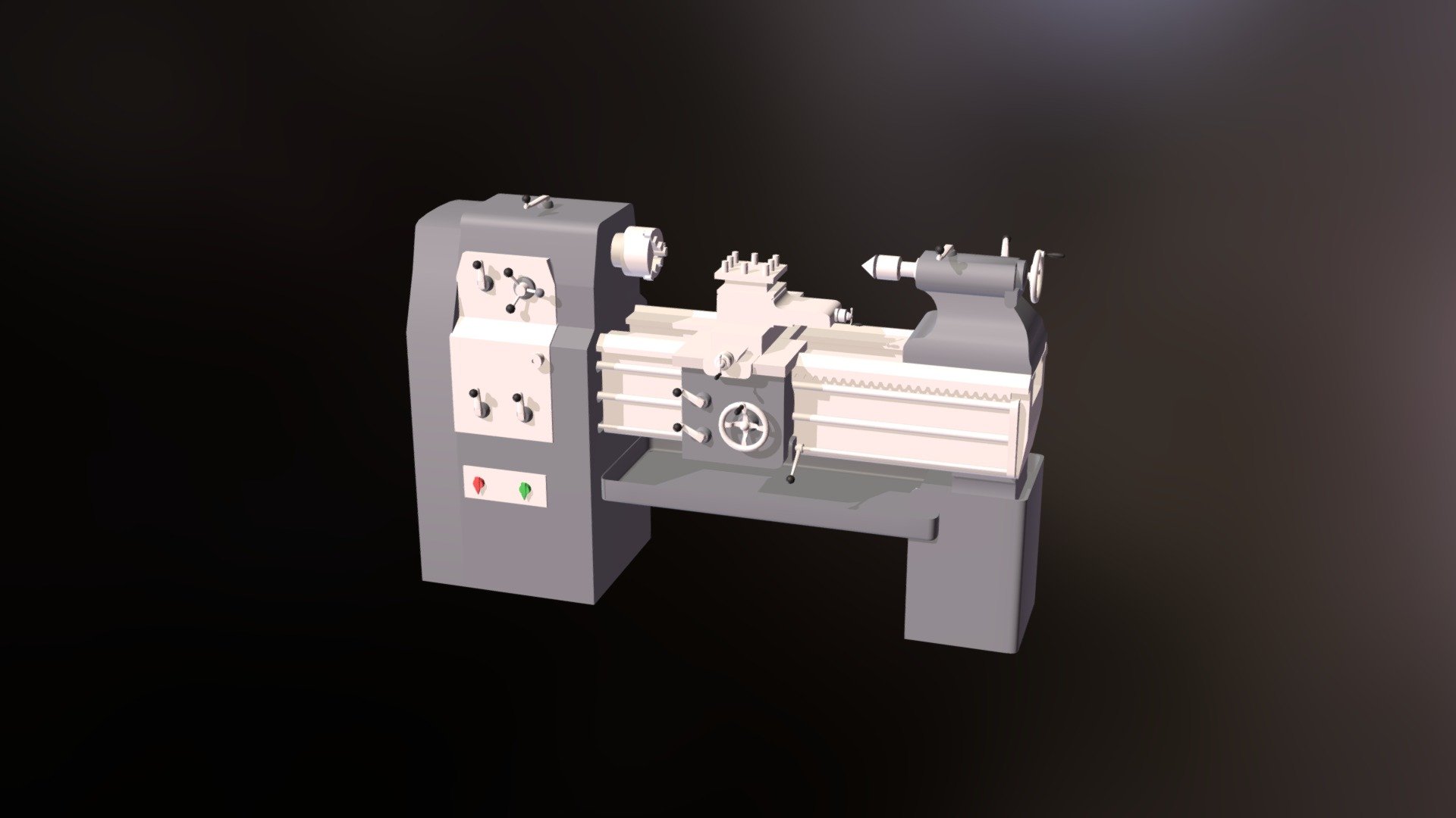 Manually Controlled Lathe - 3D model by joeness [da4ebce] - Sketchfab