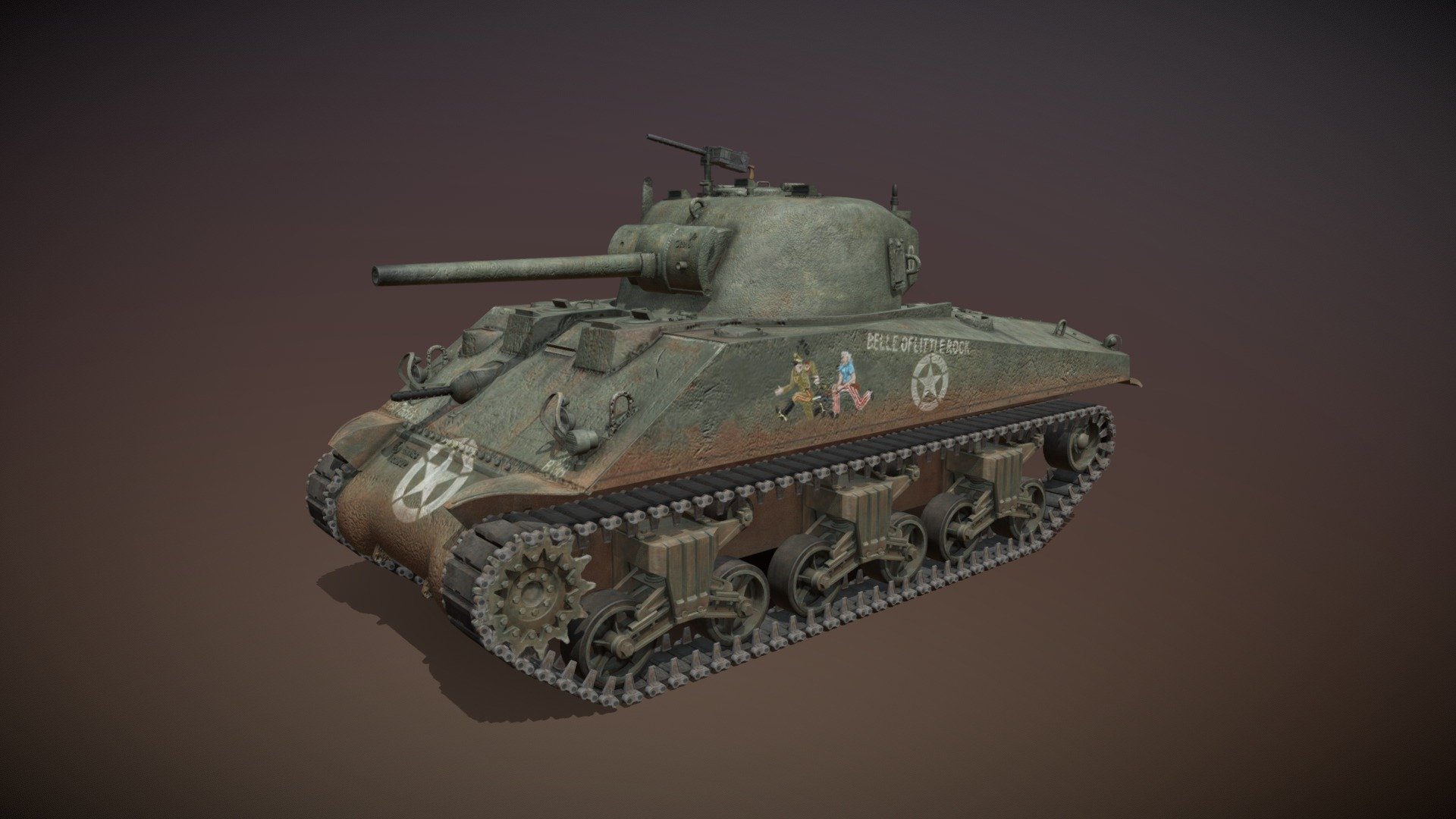 M4 Sherman - Belle of little Rock - Buy Royalty Free 3D model by Panaristi [da50311] - Sketchfab ...