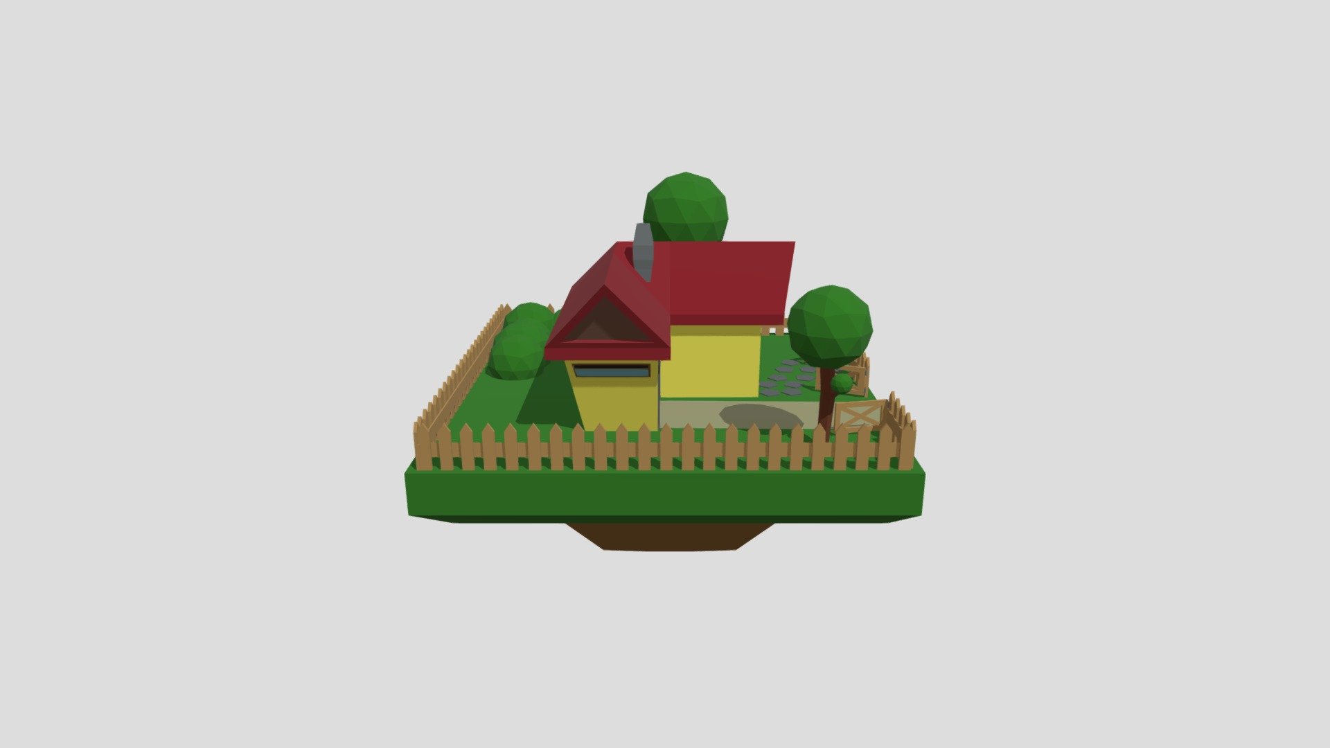 Low-poly cute house 3D model - 3D model by FernandoFarron [da5090b ...