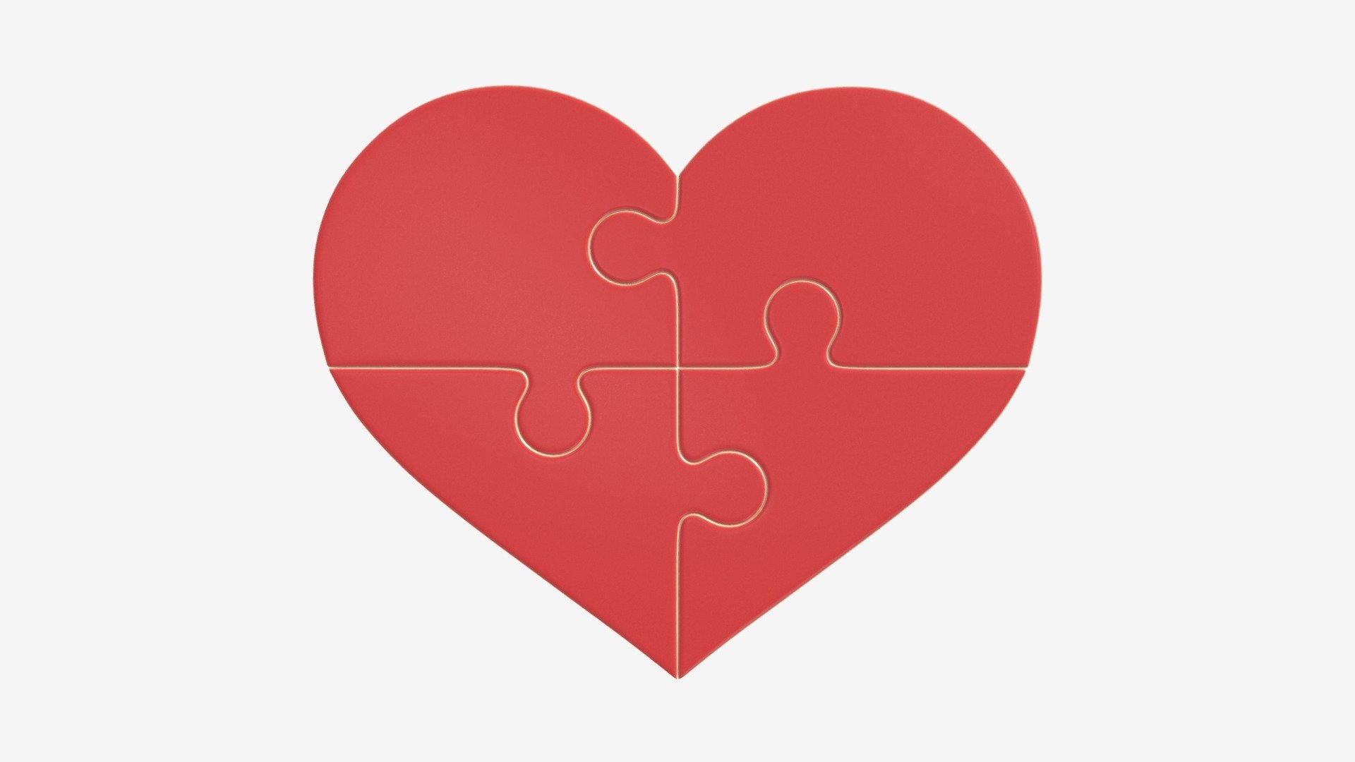 Jigsaw puzzle heart 01 - Buy Royalty Free 3D model by HQ3DMOD ...