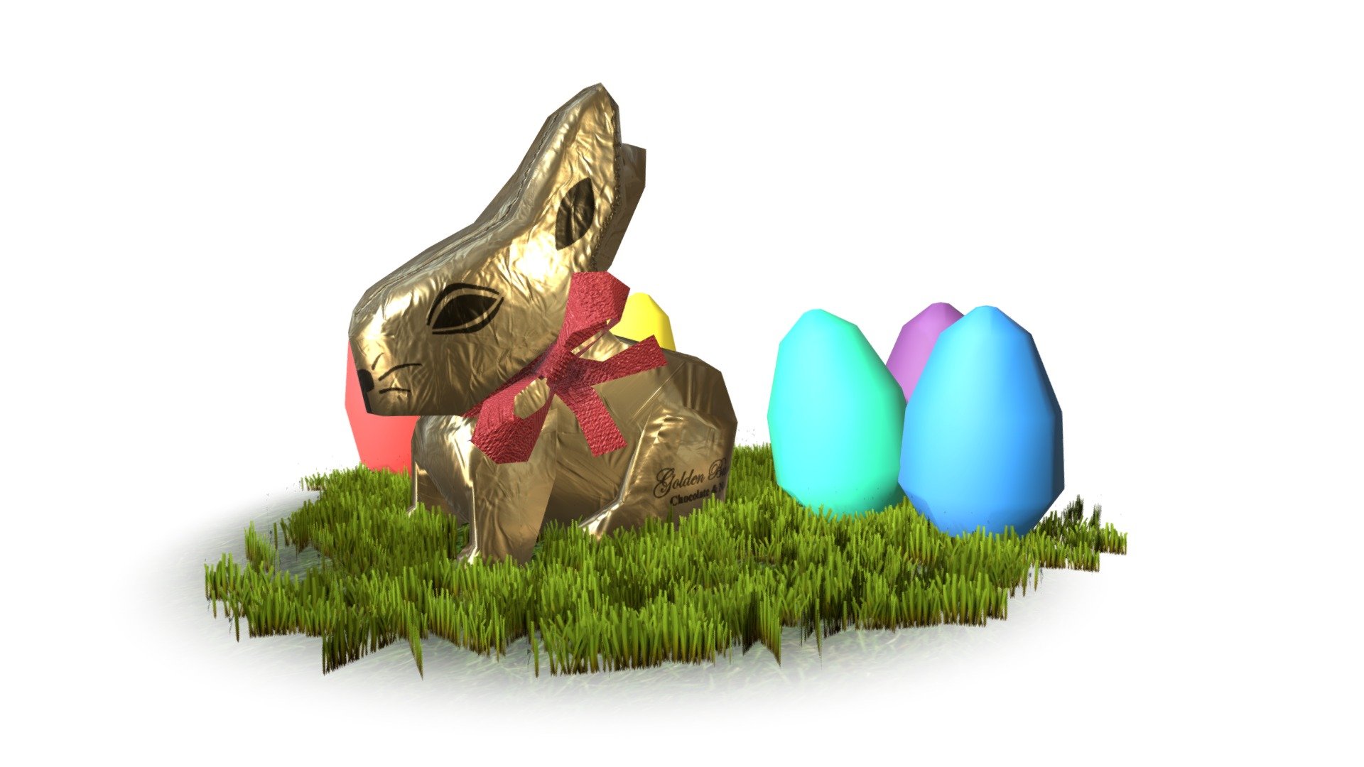 Gold Bunny - 3D model by renderbydavid [da5642f] - Sketchfab