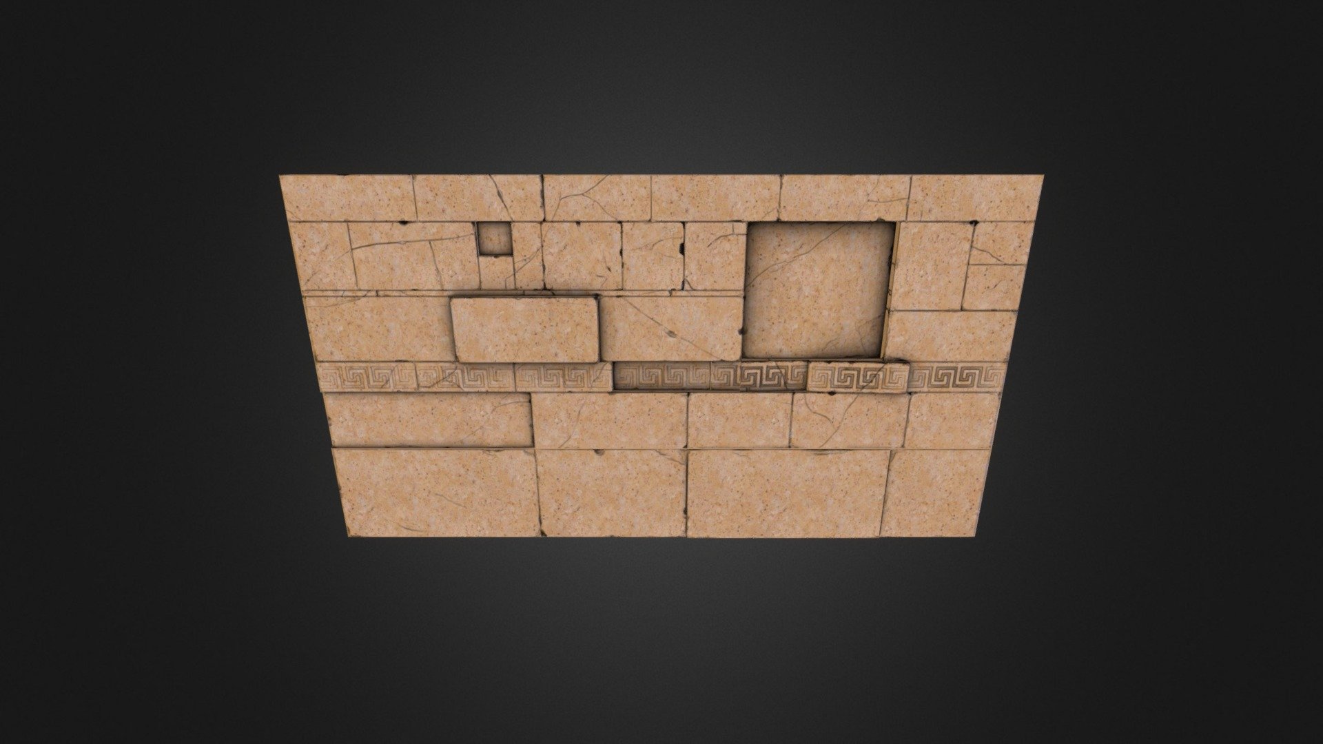 Ancient greek wall piece - 3D model by crandit [da56b5e] - Sketchfab