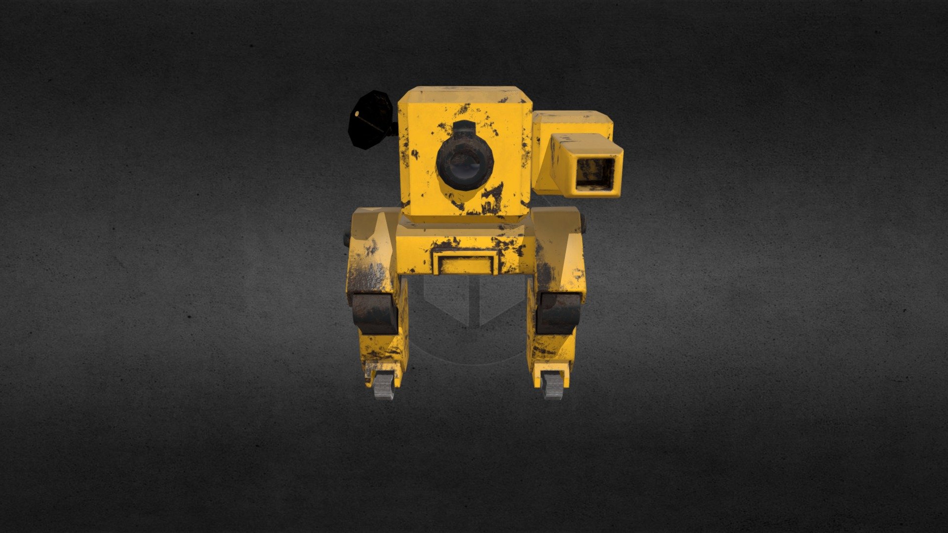 Compact Industrial Yellow Robot - Download Free 3D model by ...
