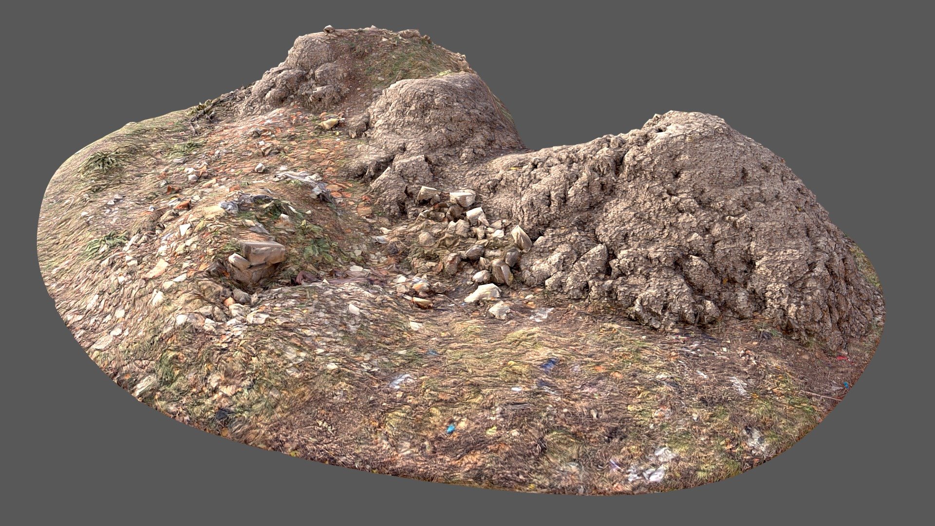 Photoscan Low-poly Rocky Ground earth rubble - Buy Royalty Free 3D ...
