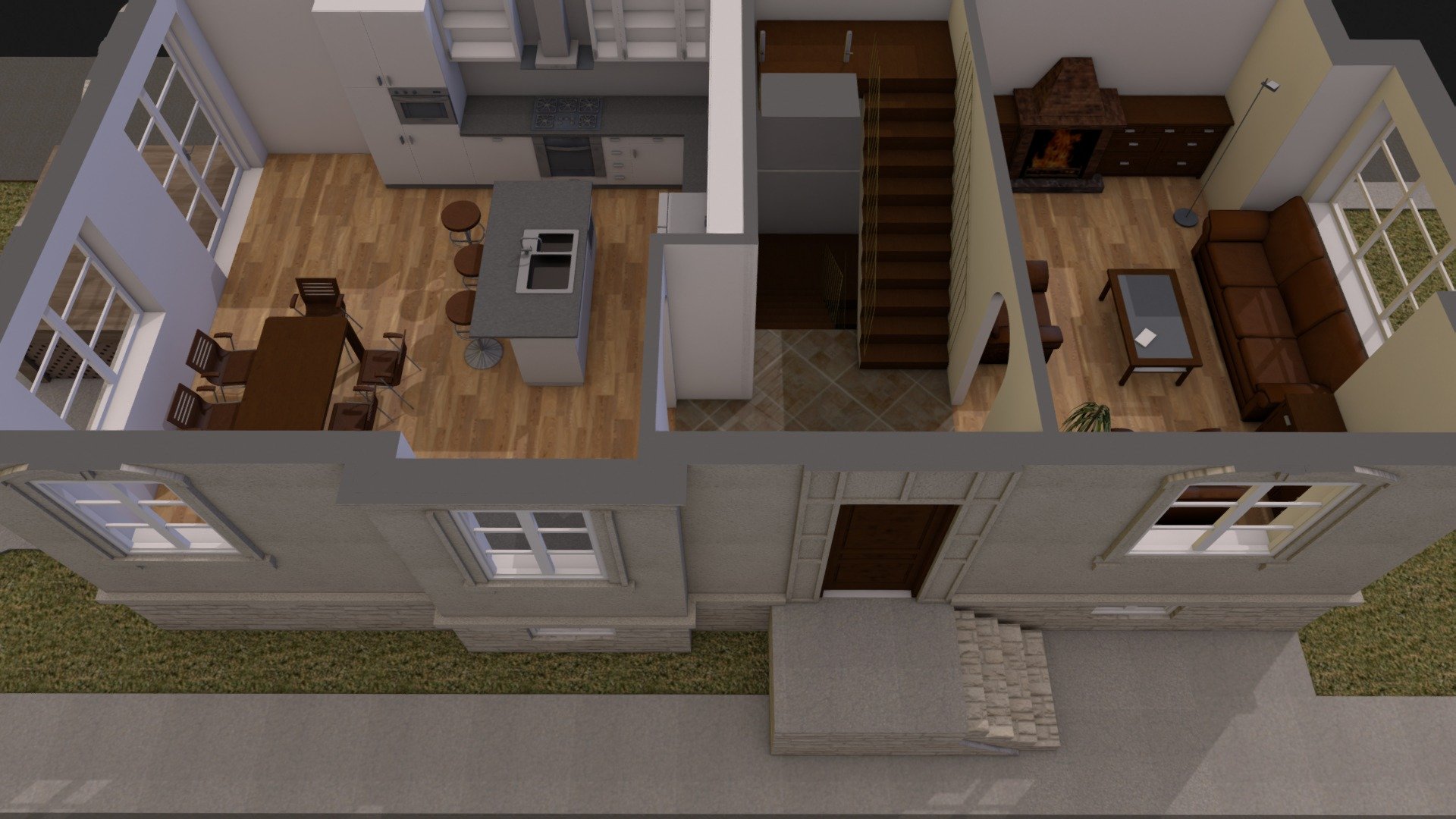 ground floor option 2 - 3D model by Cadaxx Design (@cadaxx) [da60677 ...