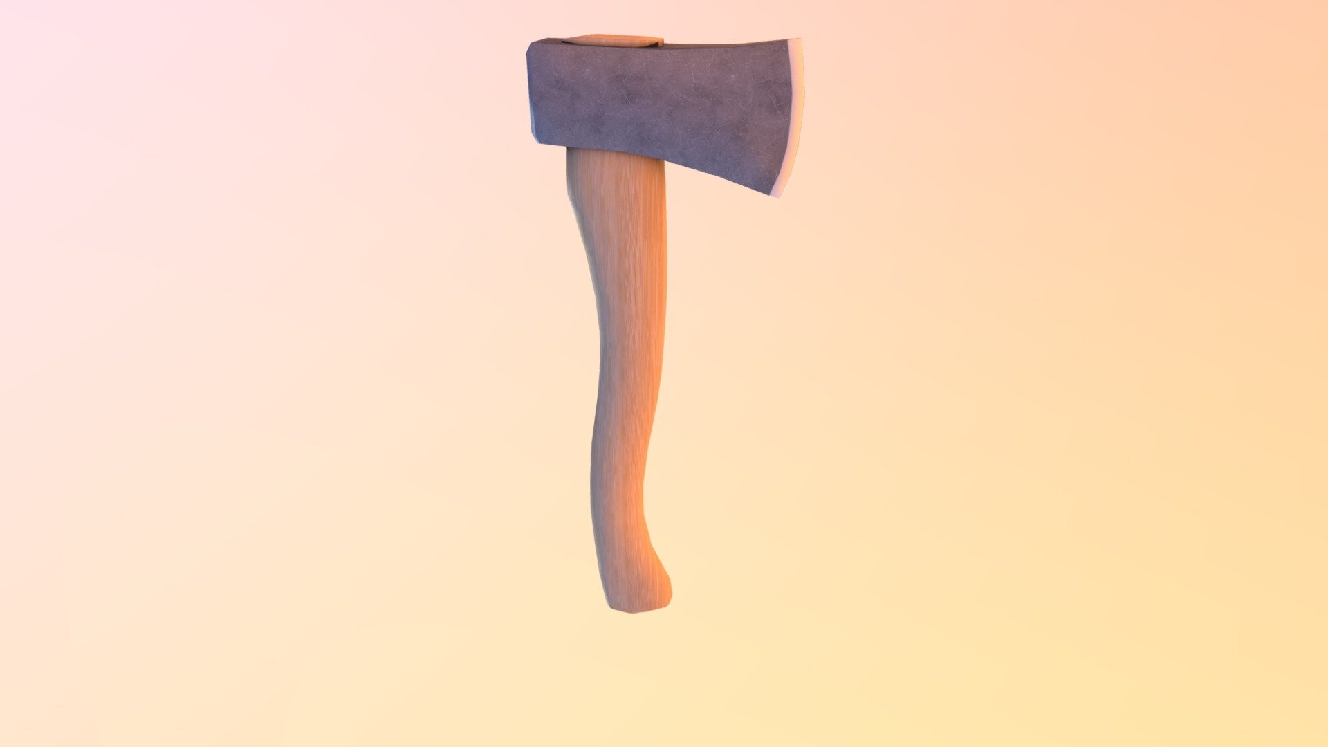 Low poly Hatchet - 3D model by Estevoo [da62282] - Sketchfab