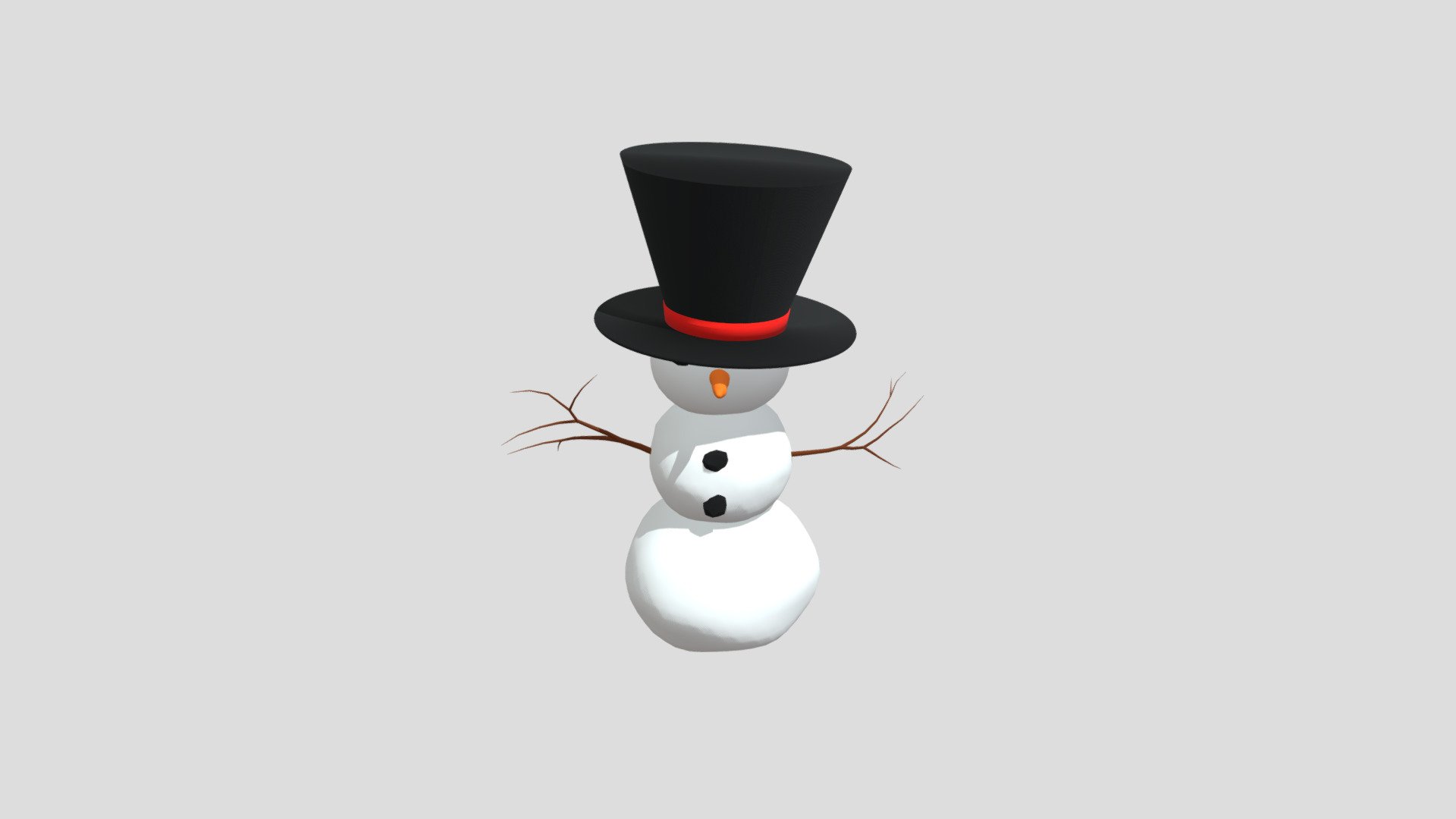 Christmas Snowman Lowpoly 3D model - 3D model by bianca.glaser.design [da64494] - Sketchfab