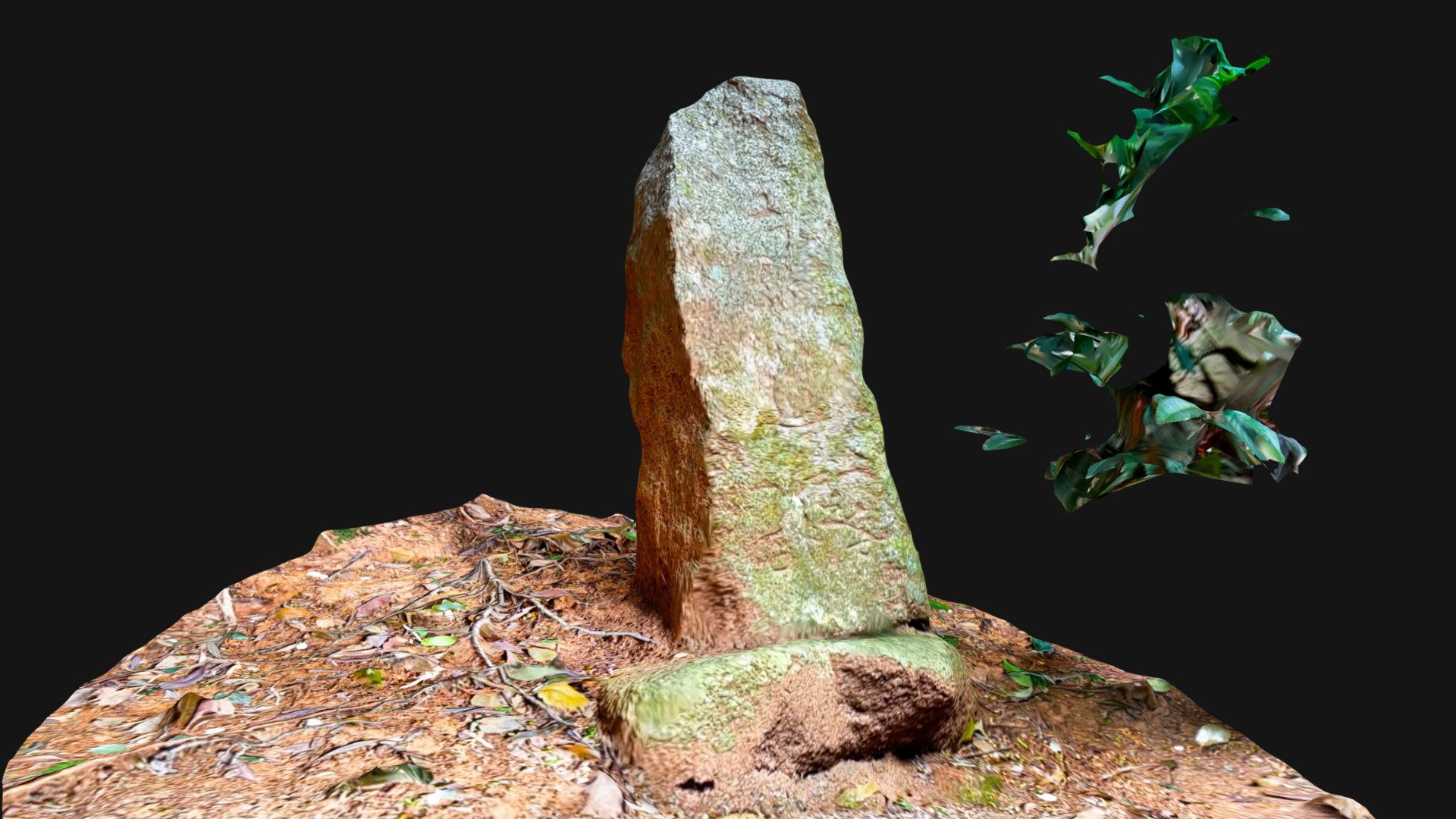 A weathered stone with indecipherable etchings - Download Free 3D model ...