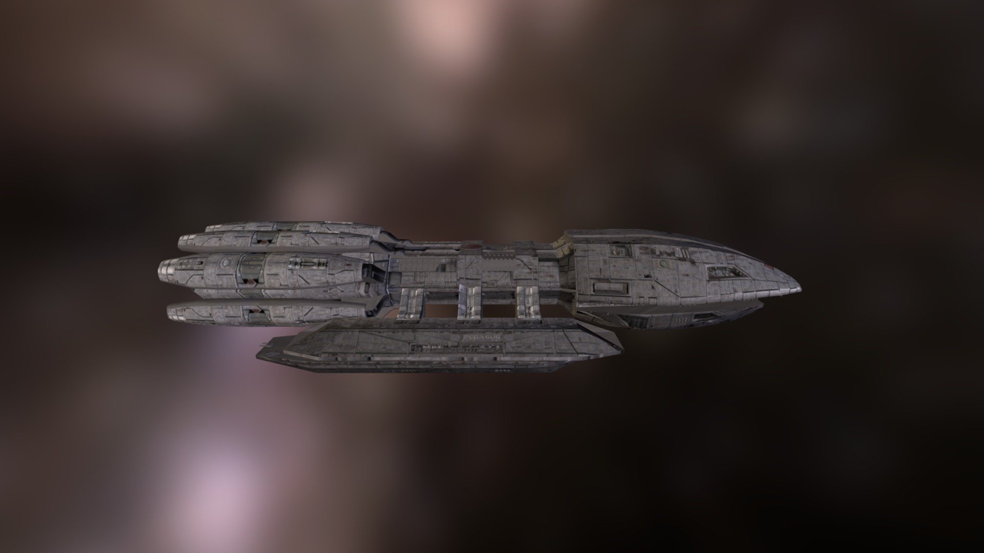 Battlestar Pegasus - 3D model by JackD (@j.davies) [da67fcb] - Sketchfab