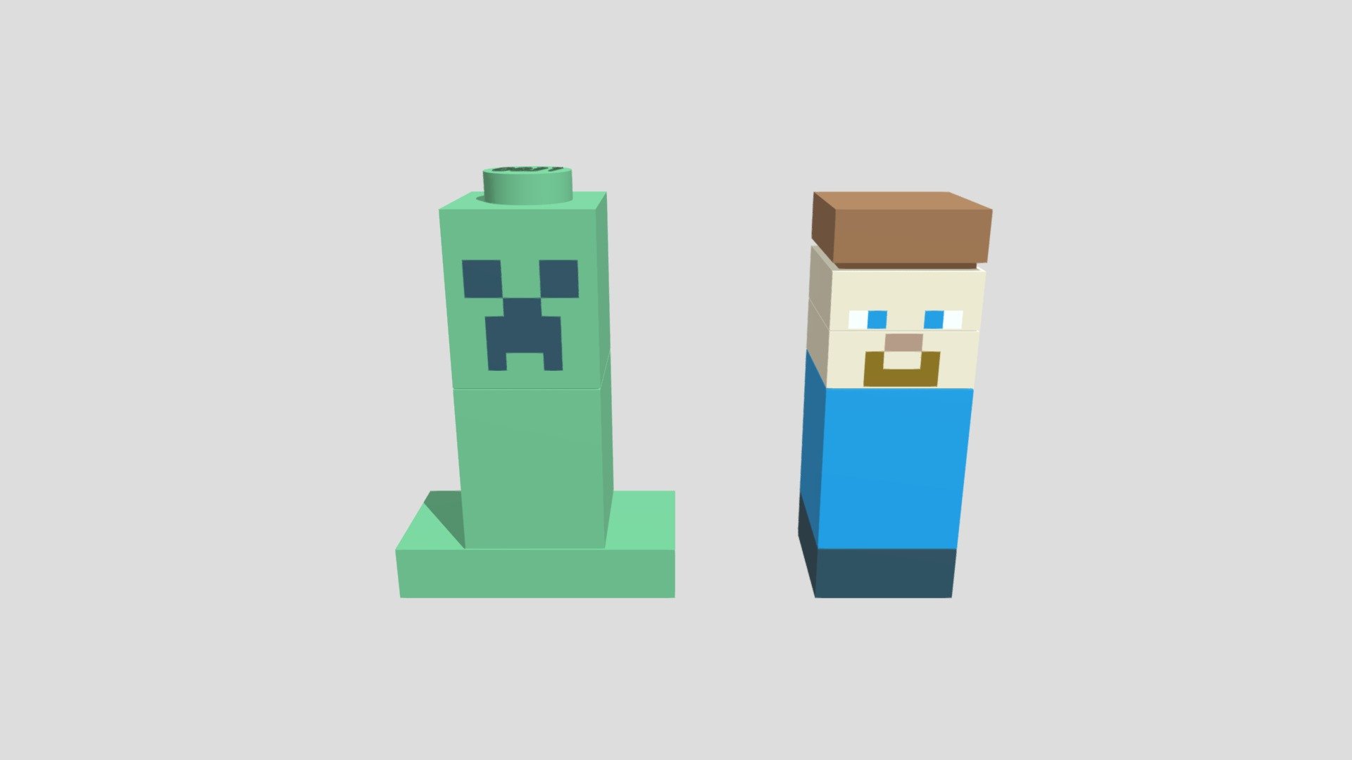 STEVE & CREEPER - Download Free 3D model by jermzborlongan [da6e751 ...