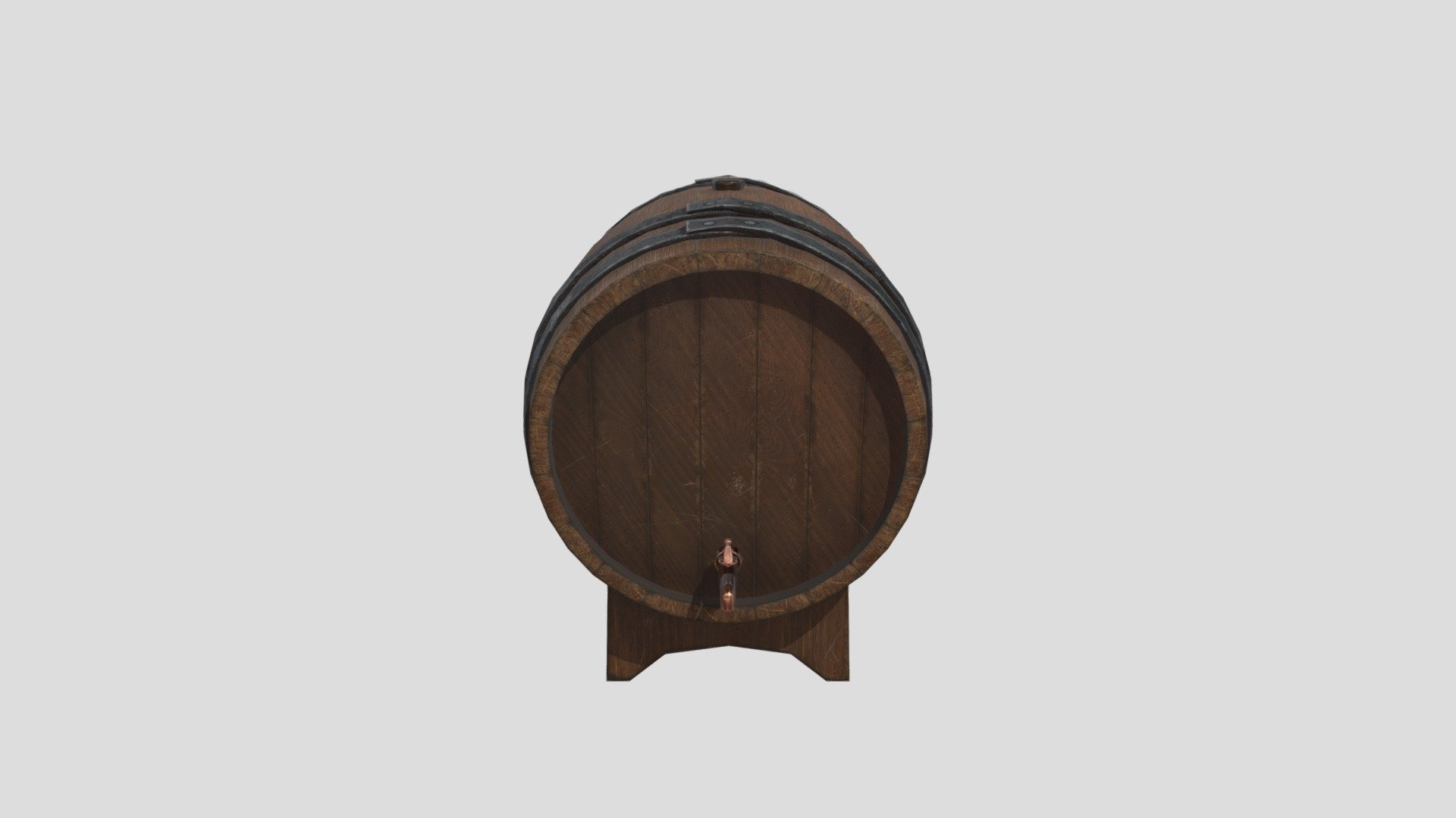Old Barrel - game-ready model - 3D model by gredddyrace [da6efed ...