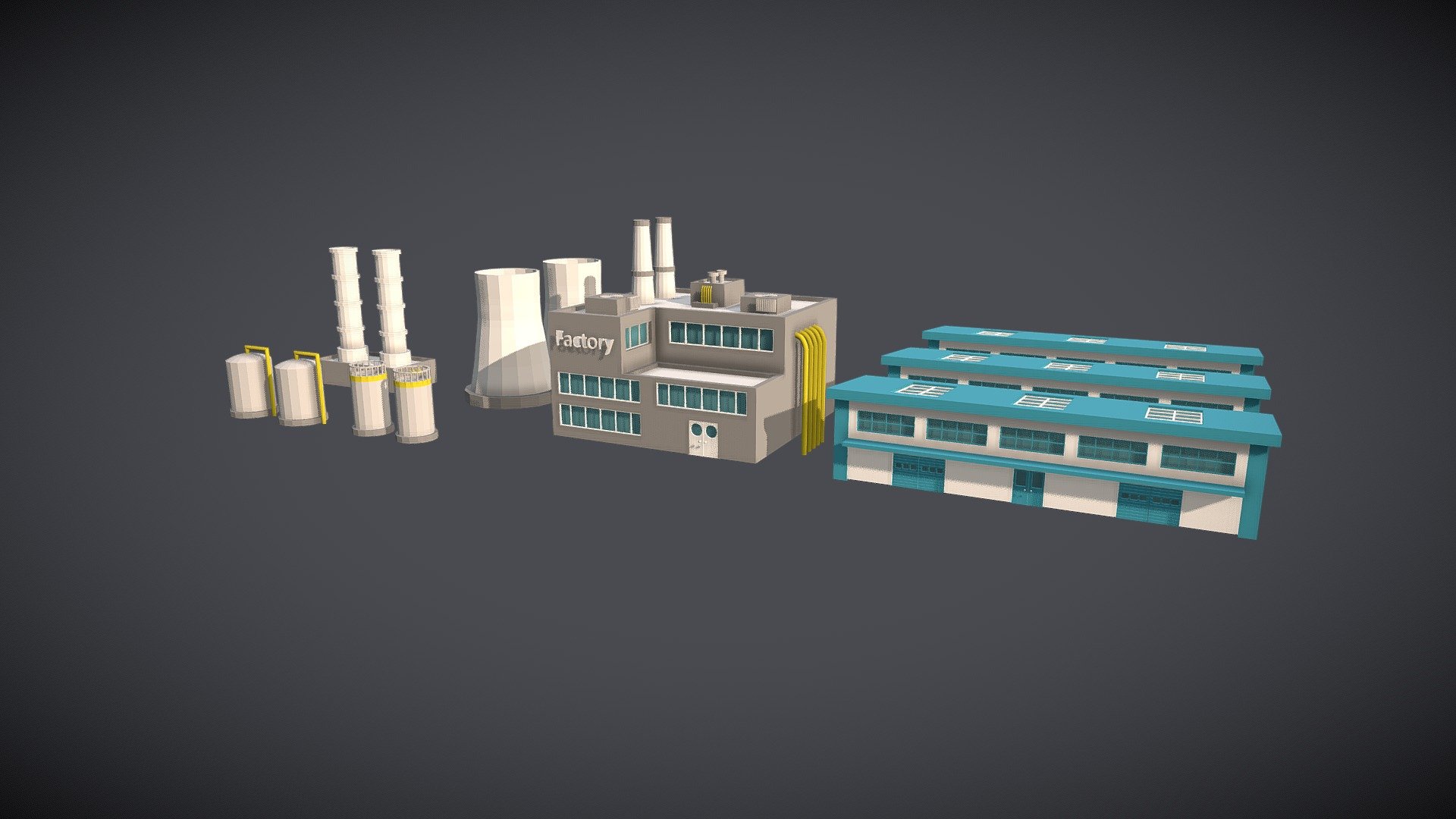 Low-Poly Factory - Buy Royalty Free 3D model by Incod ART 3D (@incodart ...