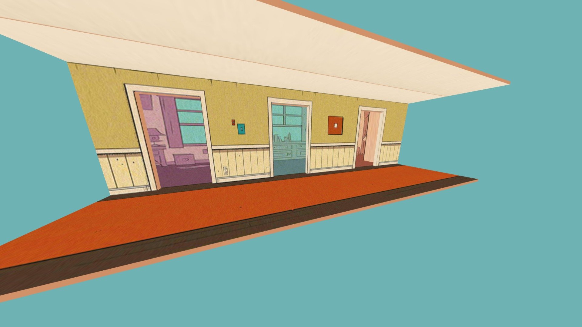 Custom made - Loud house (hallway) - Download Free 3D model by ...